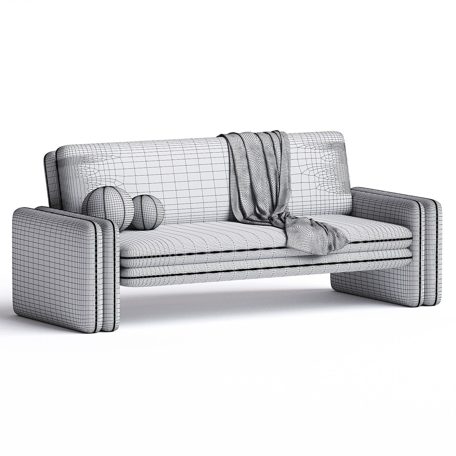 Kimora Sofa Knoll Natural 3d model 3D model | CGTrader