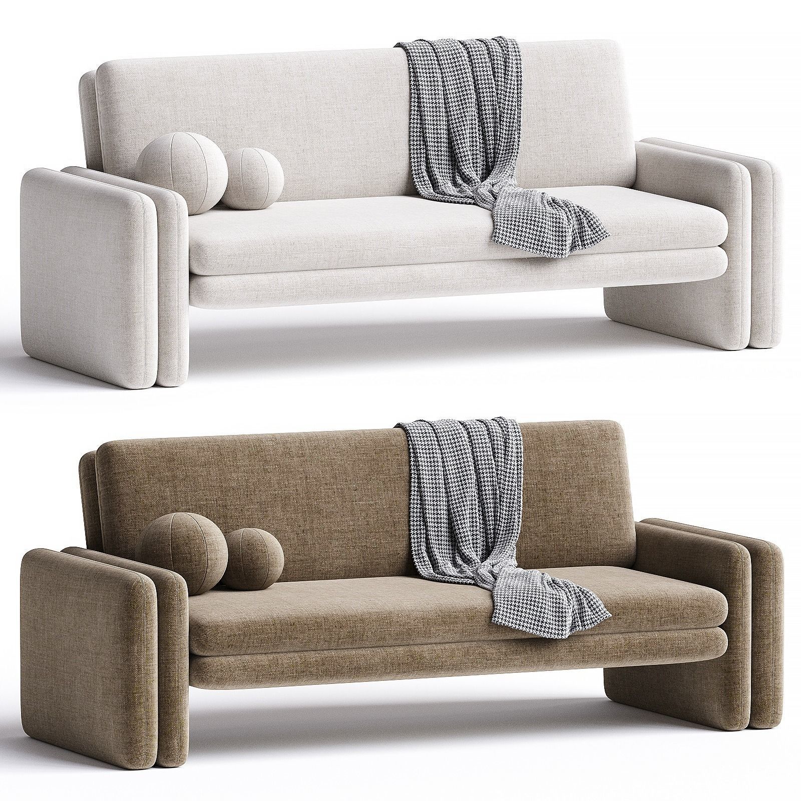 Kimora Sofa Knoll Natural 3d model 3D model | CGTrader
