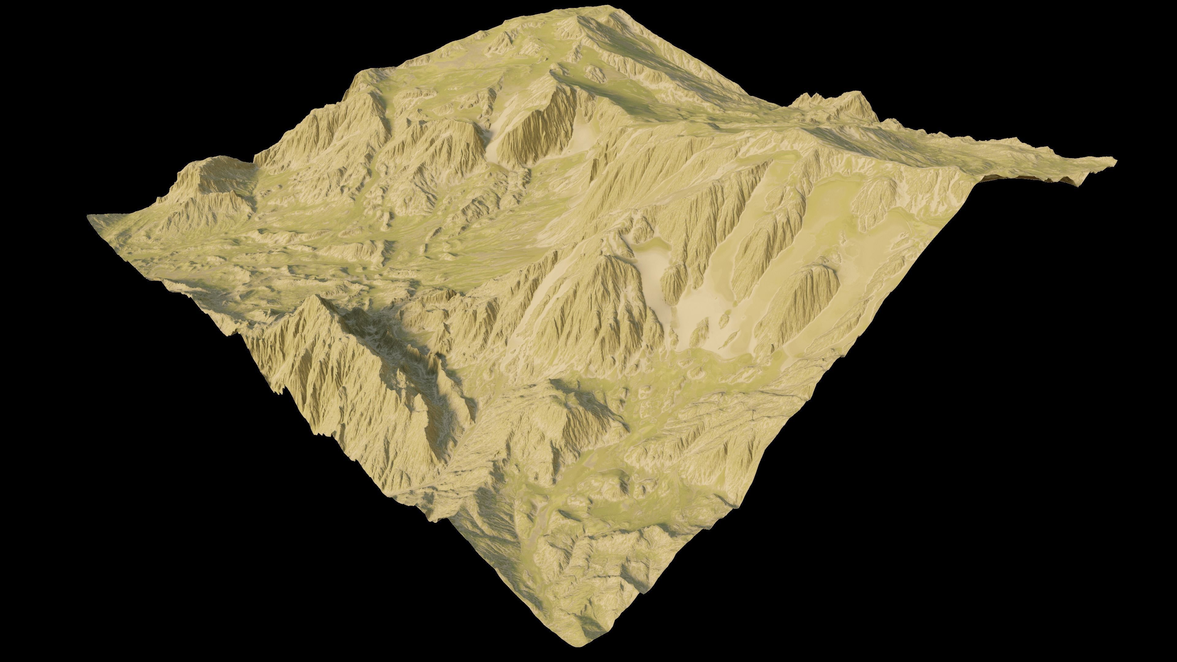 3D model snowy mountains with steep slopes VR / AR / low-poly | CGTrader