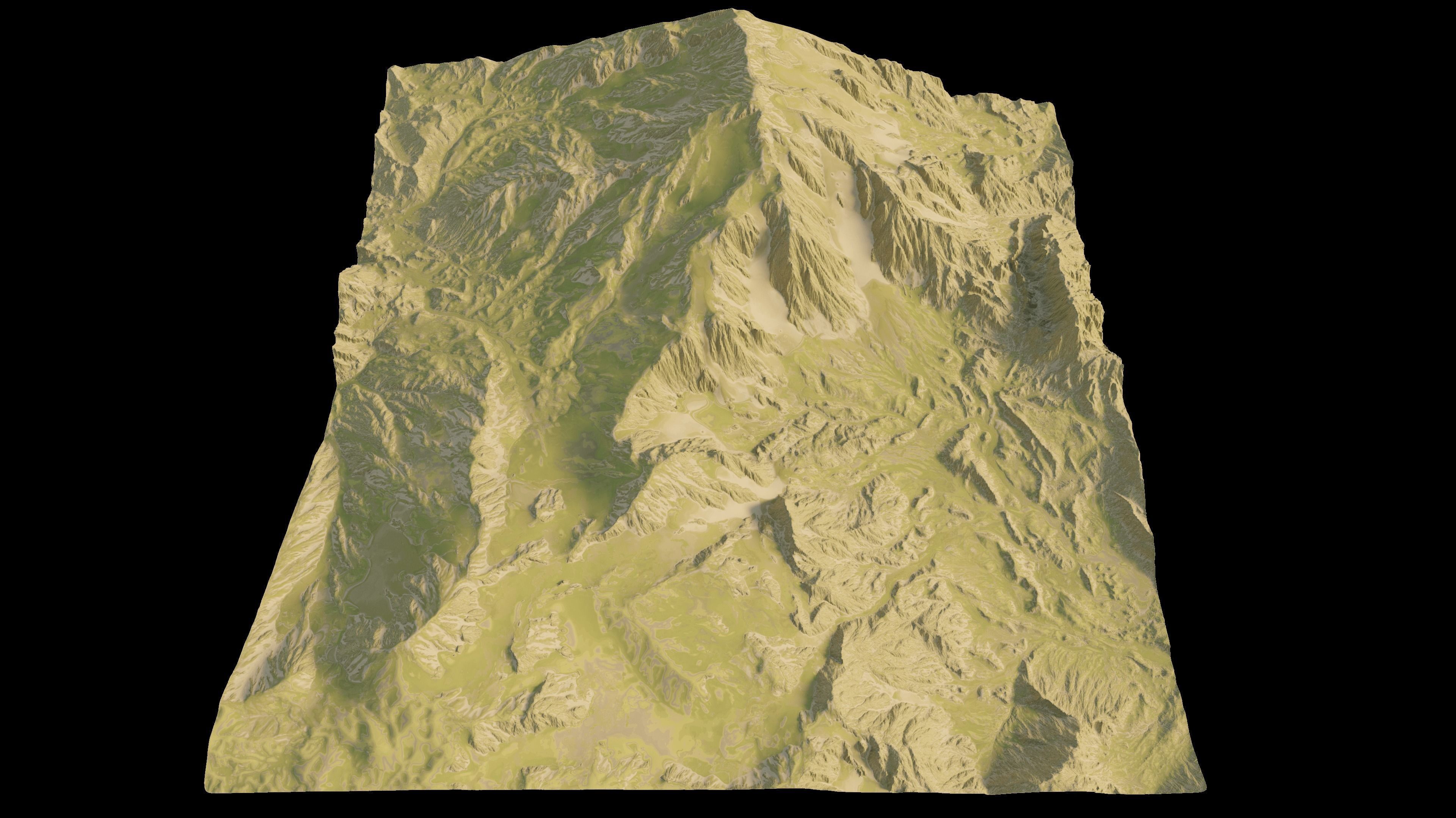 3D model snowy mountains with steep slopes VR / AR / low-poly | CGTrader