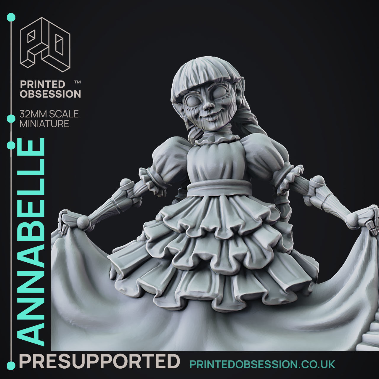 Anabelle - 3D Printable TTRPG - PRESUPPORTED - 32mm Scale 3D model 3D ...