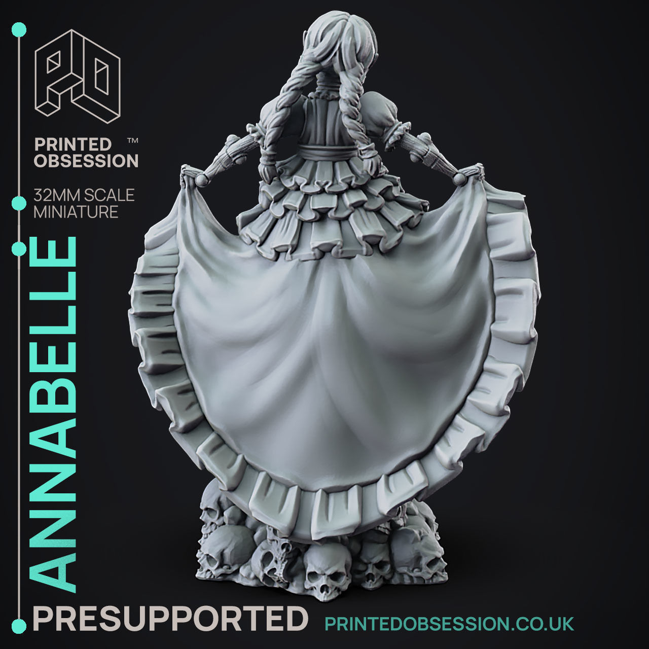Anabelle - 3D Printable TTRPG - PRESUPPORTED - 32mm Scale 3D model 3D ...