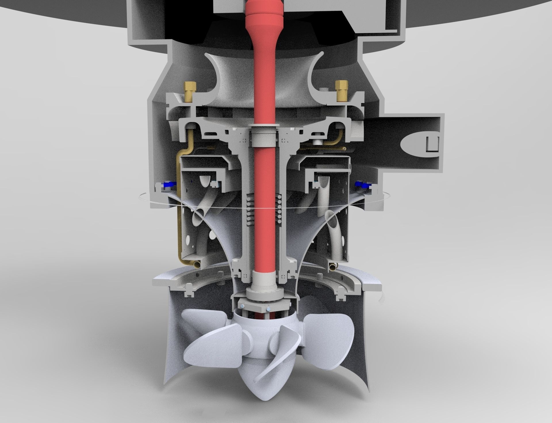 Kaplan type hydro-turbine generator 3D model 3D printable | CGTrader