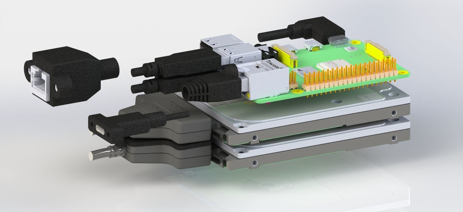 Pi-Nas case free 3D model 3D printable | CGTrader