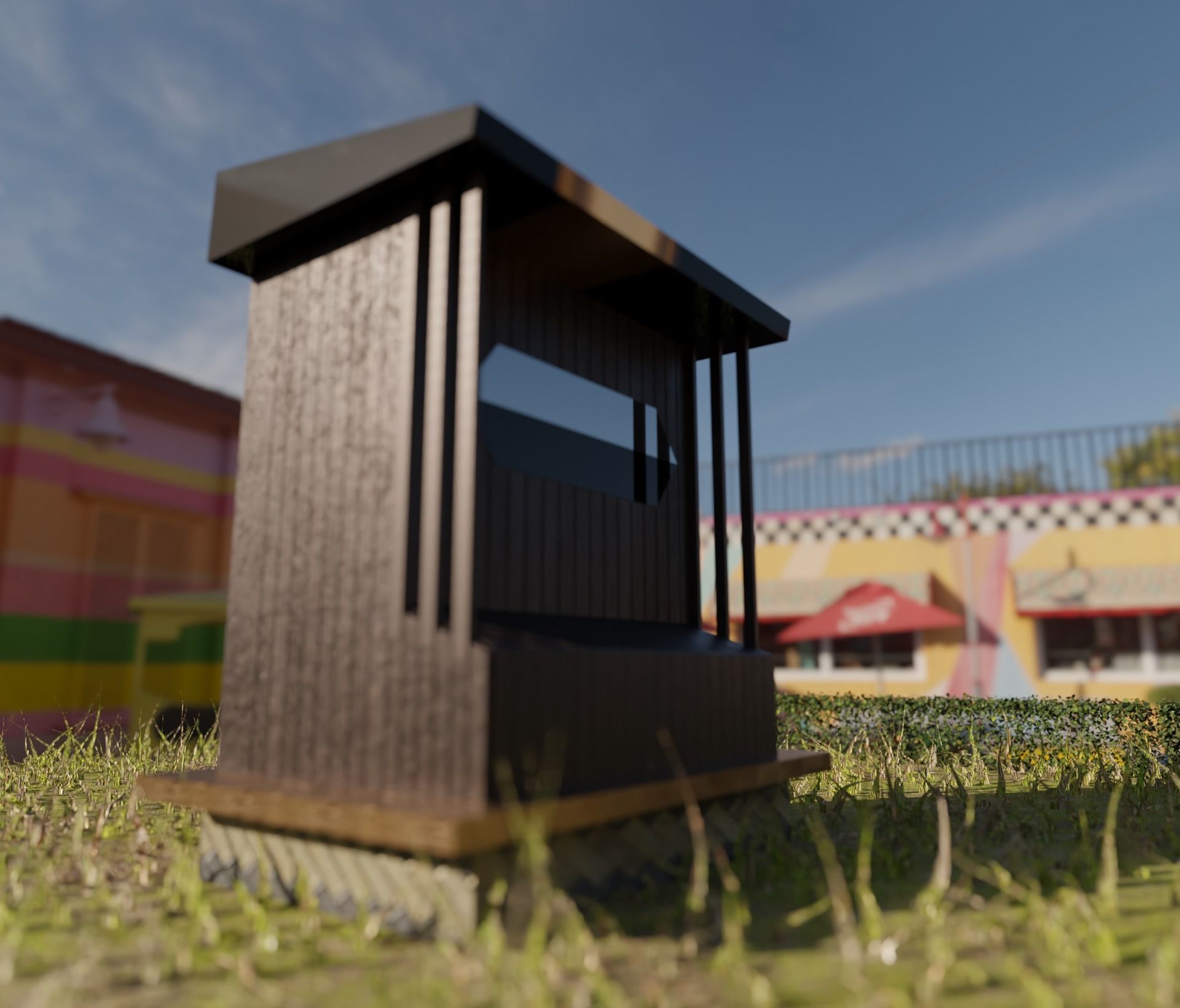 Architectural dark brown house 3D model | CGTrader