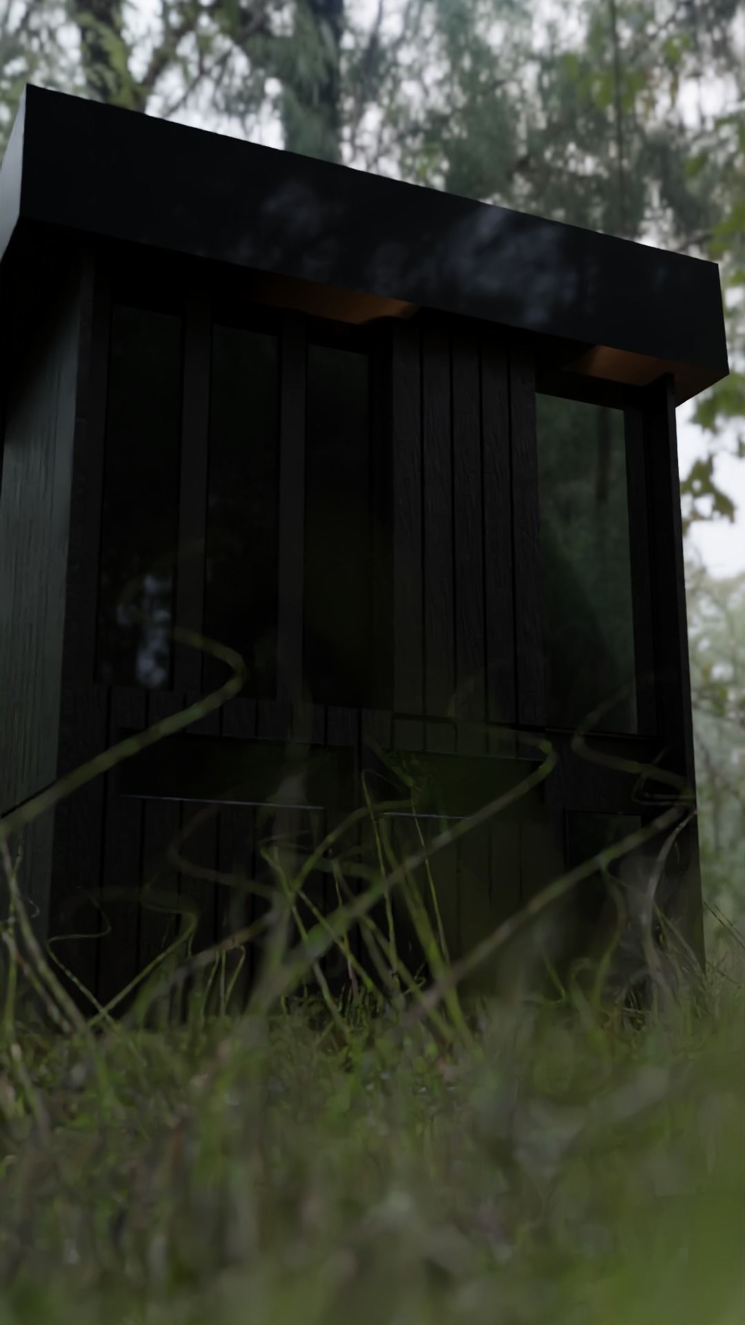 Architectural dark brown house 3D model | CGTrader