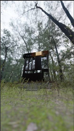 Architectural dark brown house 3D model | CGTrader