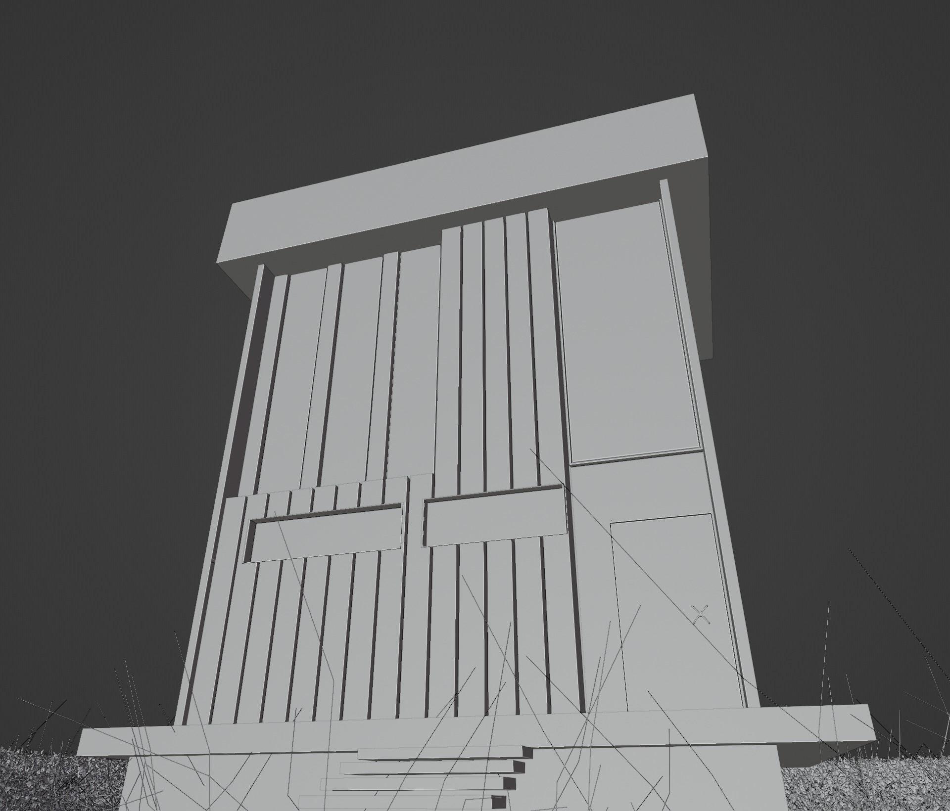 Architectural dark brown house 3D model | CGTrader