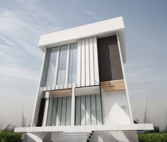 Architectural dark brown house 3D model | CGTrader