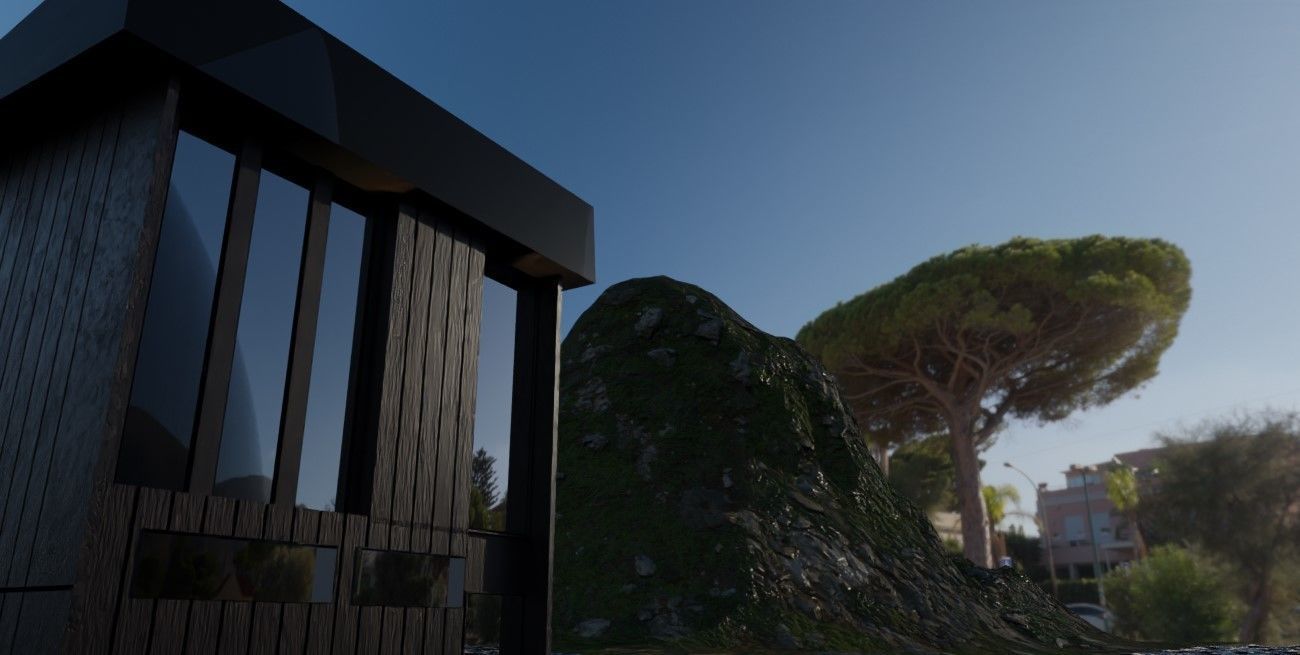 Architectural dark brown house 3D model | CGTrader