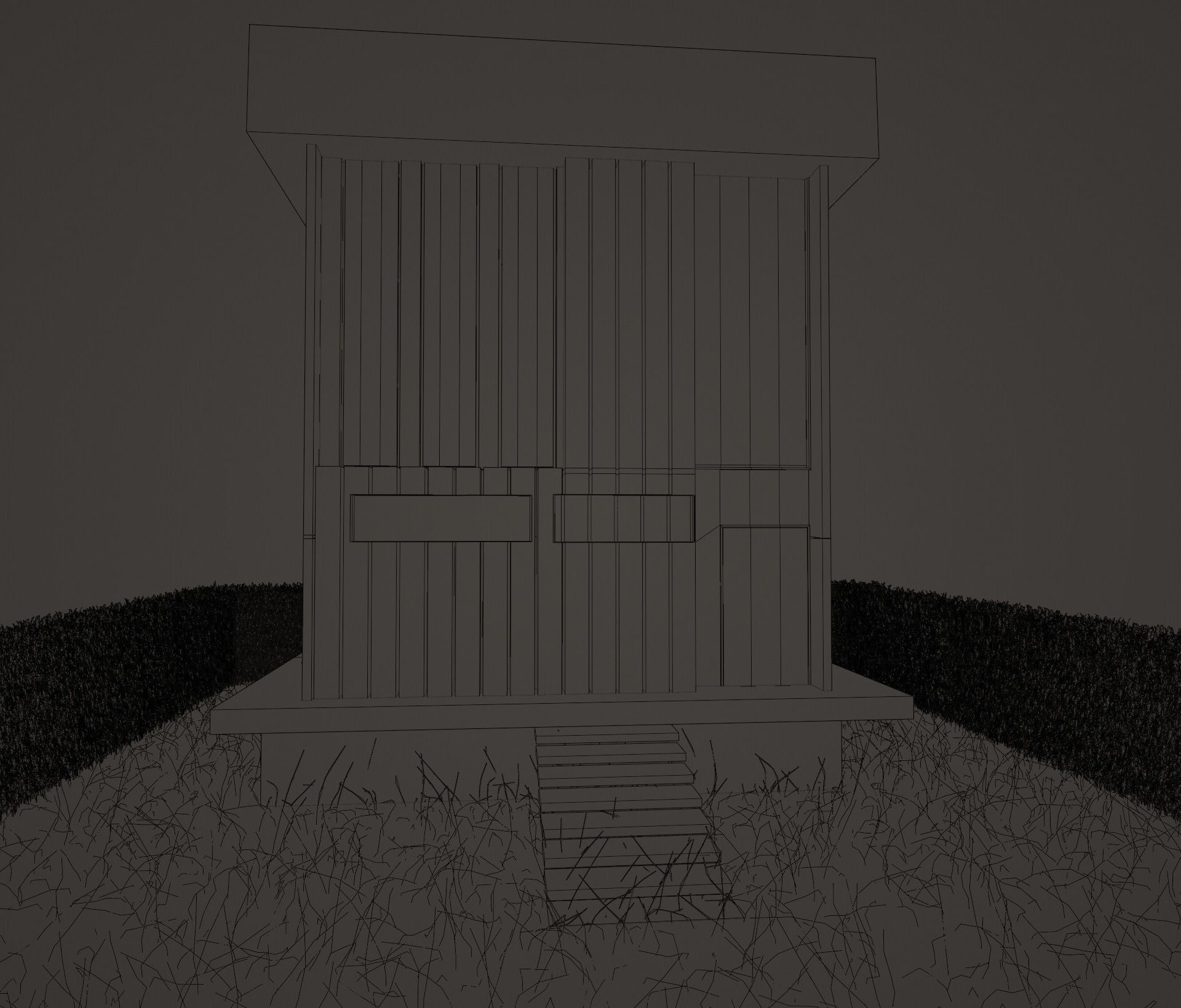 Architectural dark brown house 3D model | CGTrader