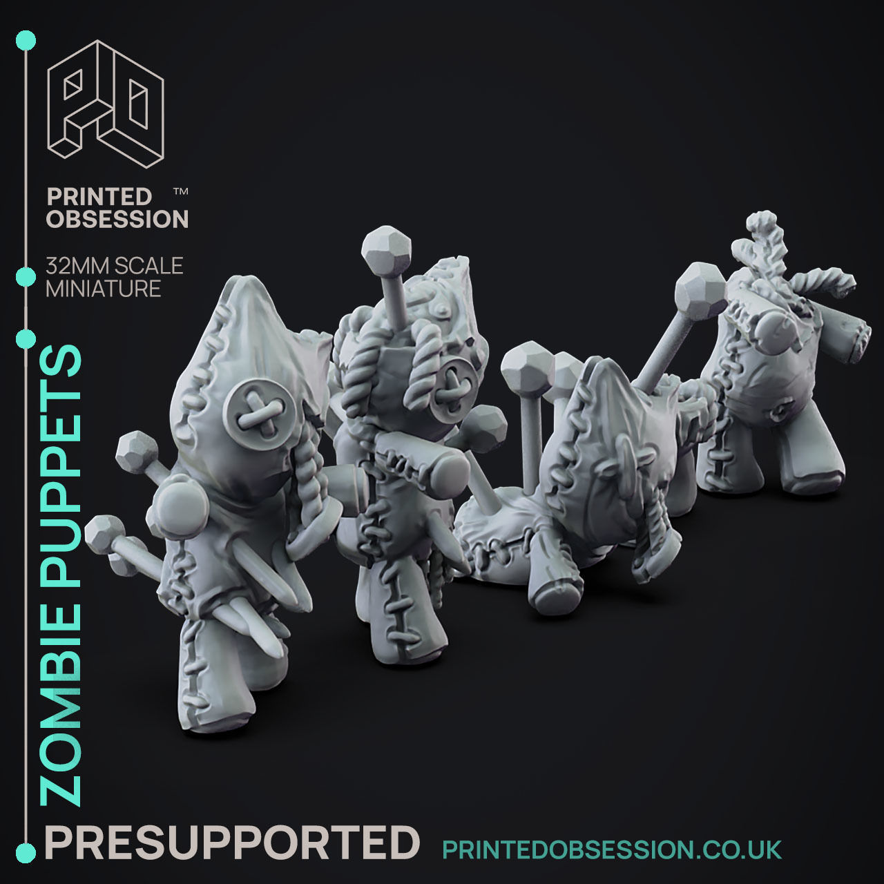 Zombie Puppets - 3D Printable TTRPG - PRESUPPORTED - 32mm Scale 3D ...