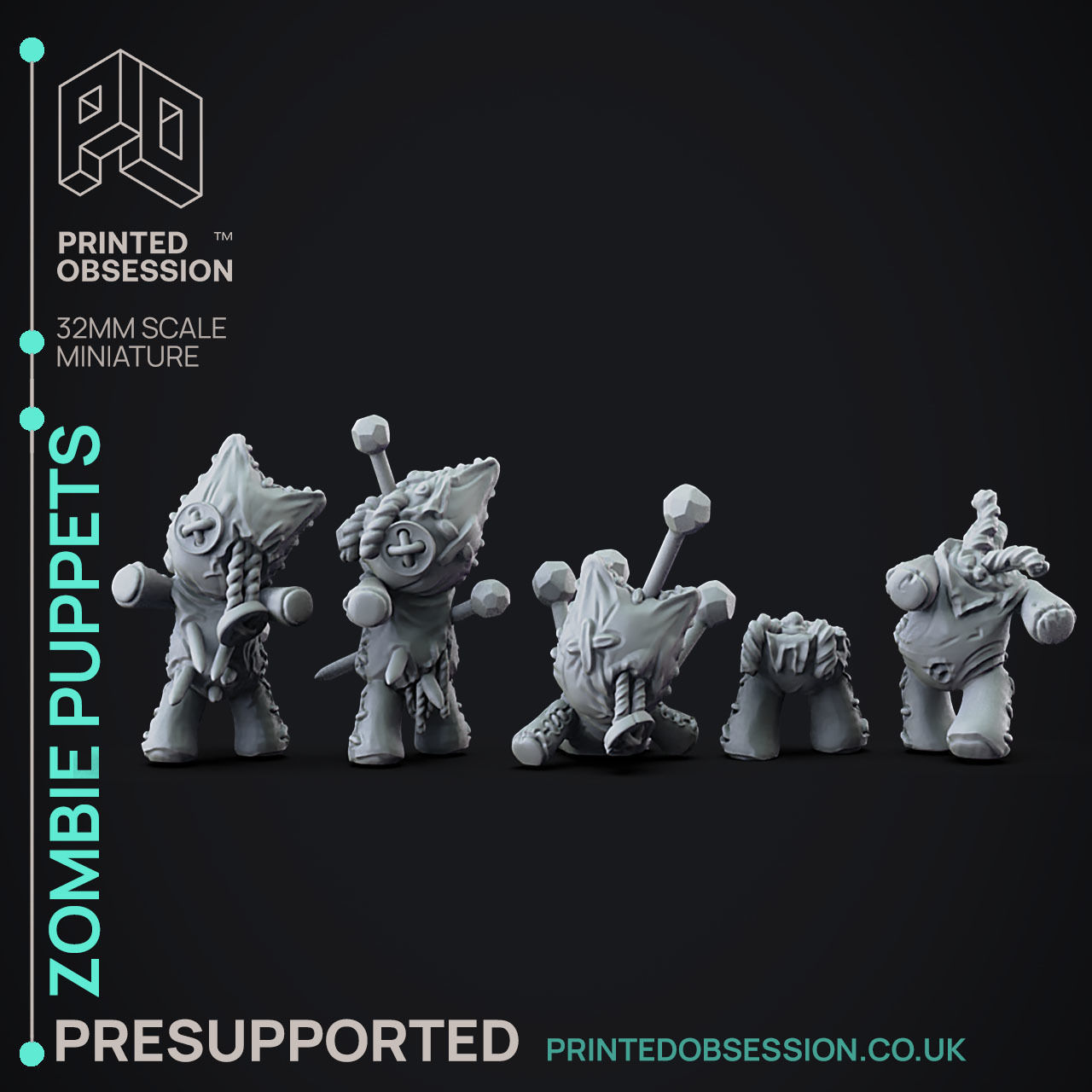 Zombie Puppets - 3D Printable TTRPG - PRESUPPORTED - 32mm Scale 3D ...