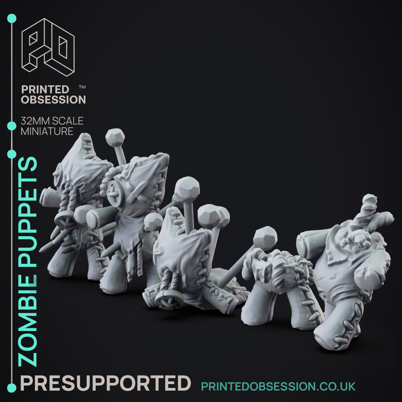 Zombie Puppets - 3D Printable TTRPG - PRESUPPORTED - 32mm Scale 3D ...