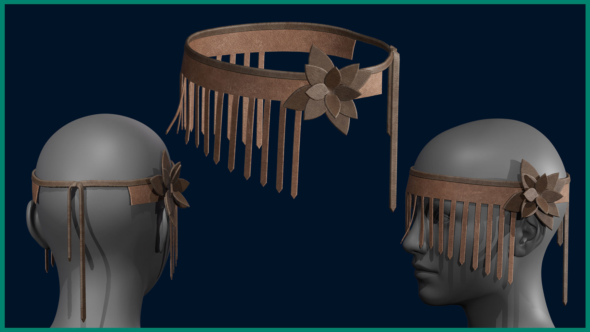 7 ornamental face mask with texture 3D model | CGTrader