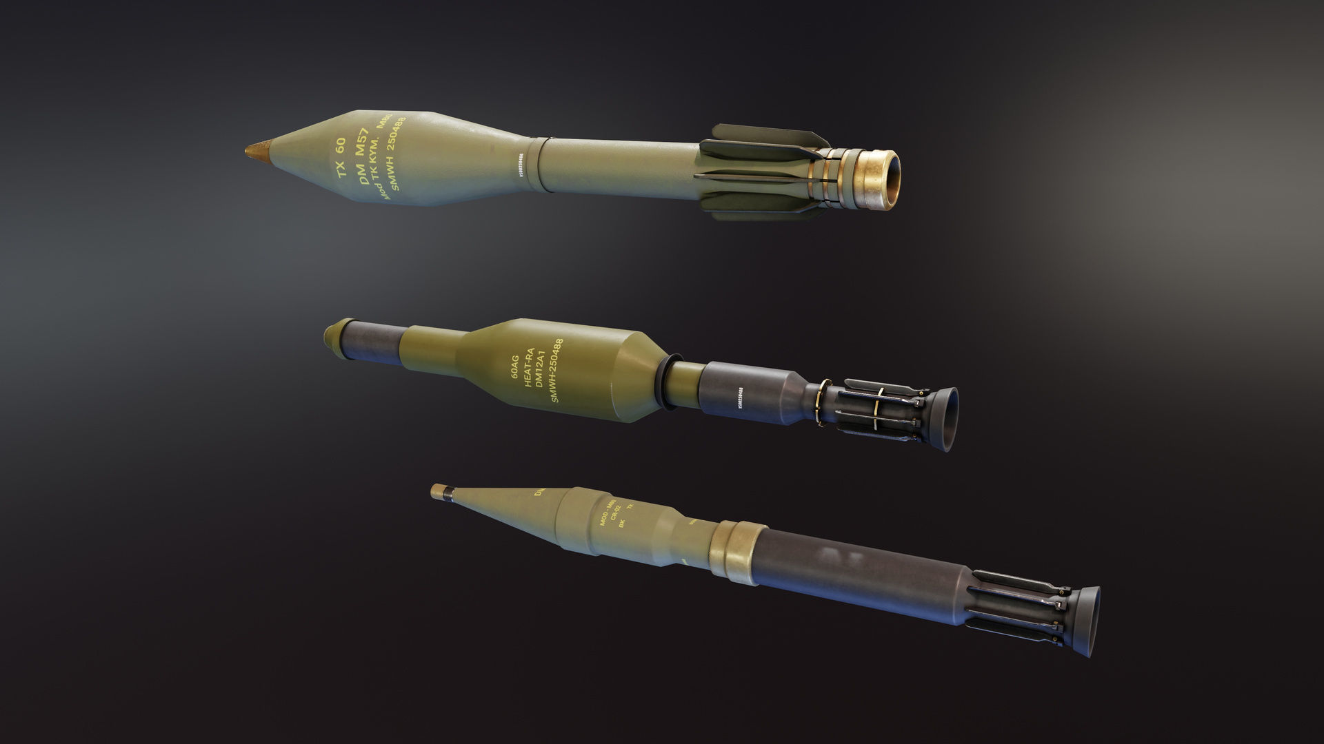 Pack of 3 Warheads free VR / AR / low-poly 3D model | CGTrader