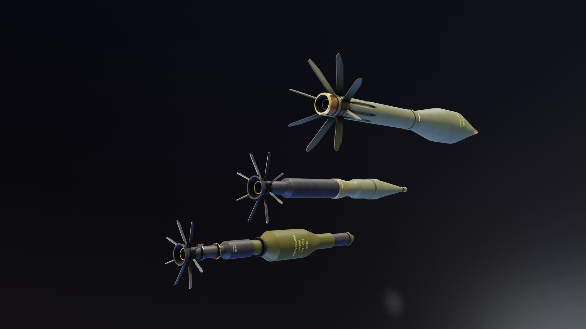 Pack of 3 Warheads free VR / AR / low-poly 3D model | CGTrader