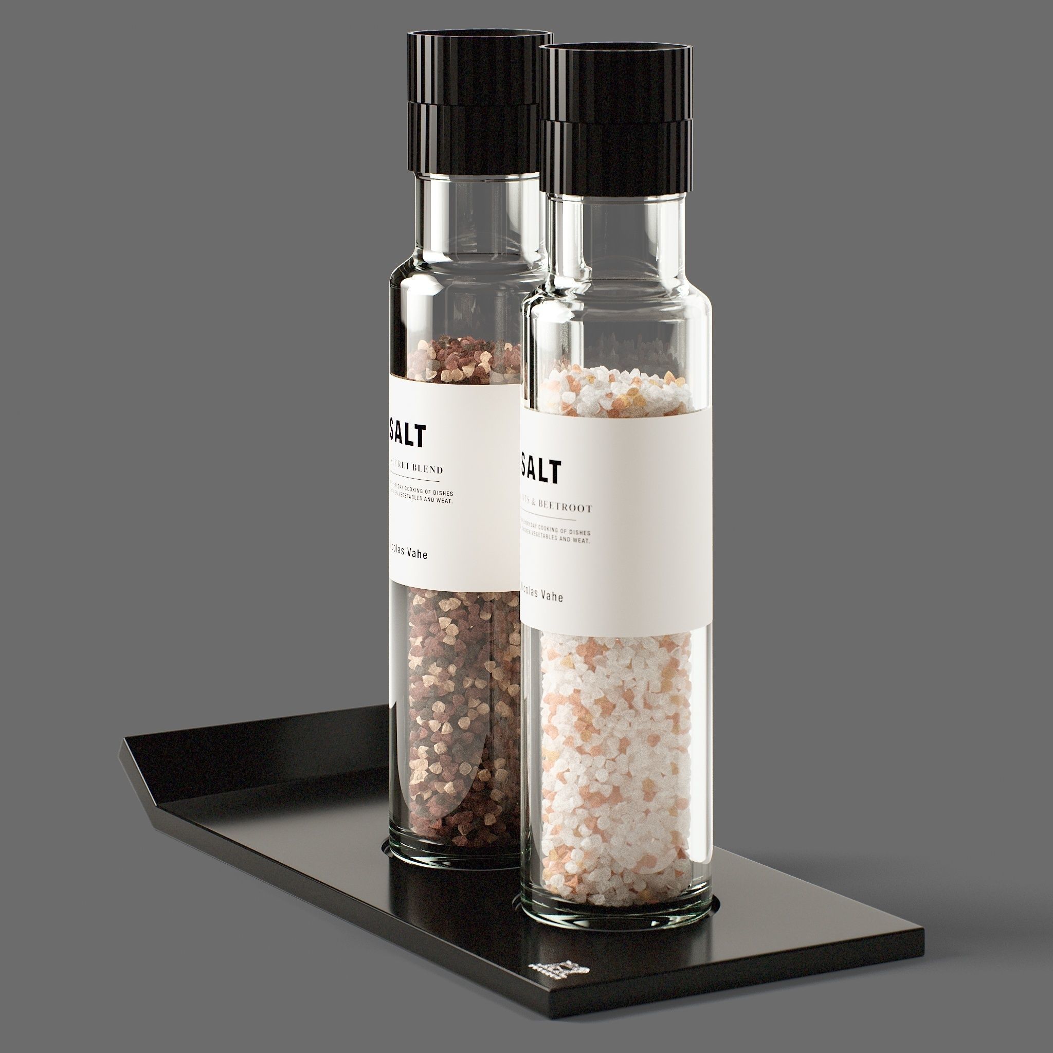 Decor Salt holder and salt Set 92 3D model | CGTrader