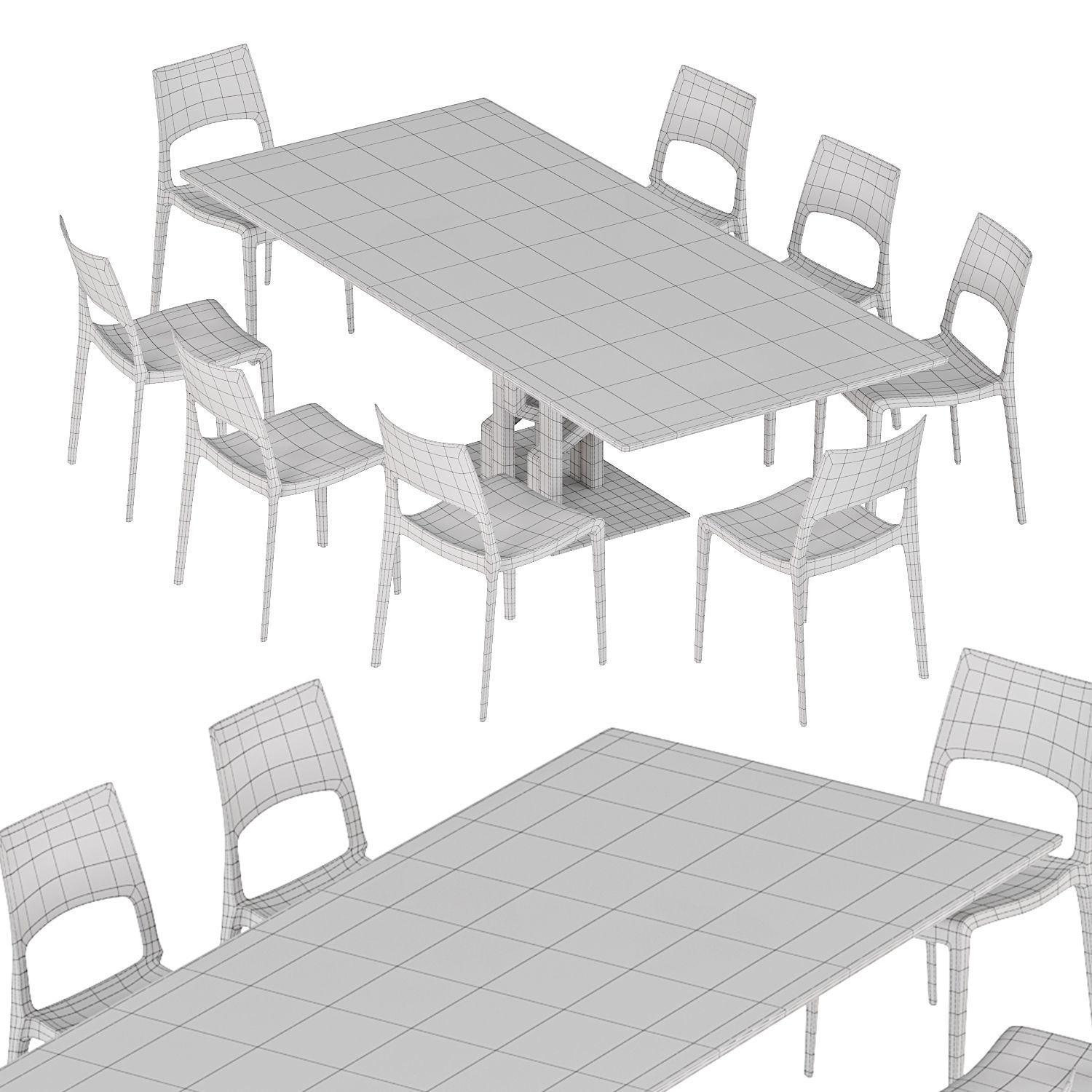 Table KIGHI and Idole Chair 3D model | CGTrader