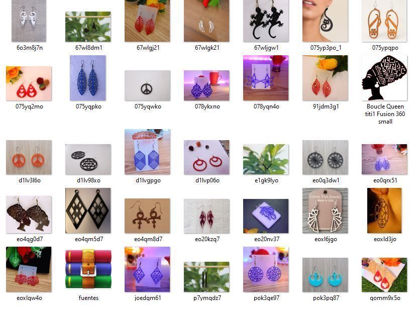 3D printed earrings Mega Pack 3D model 3D printable | CGTrader