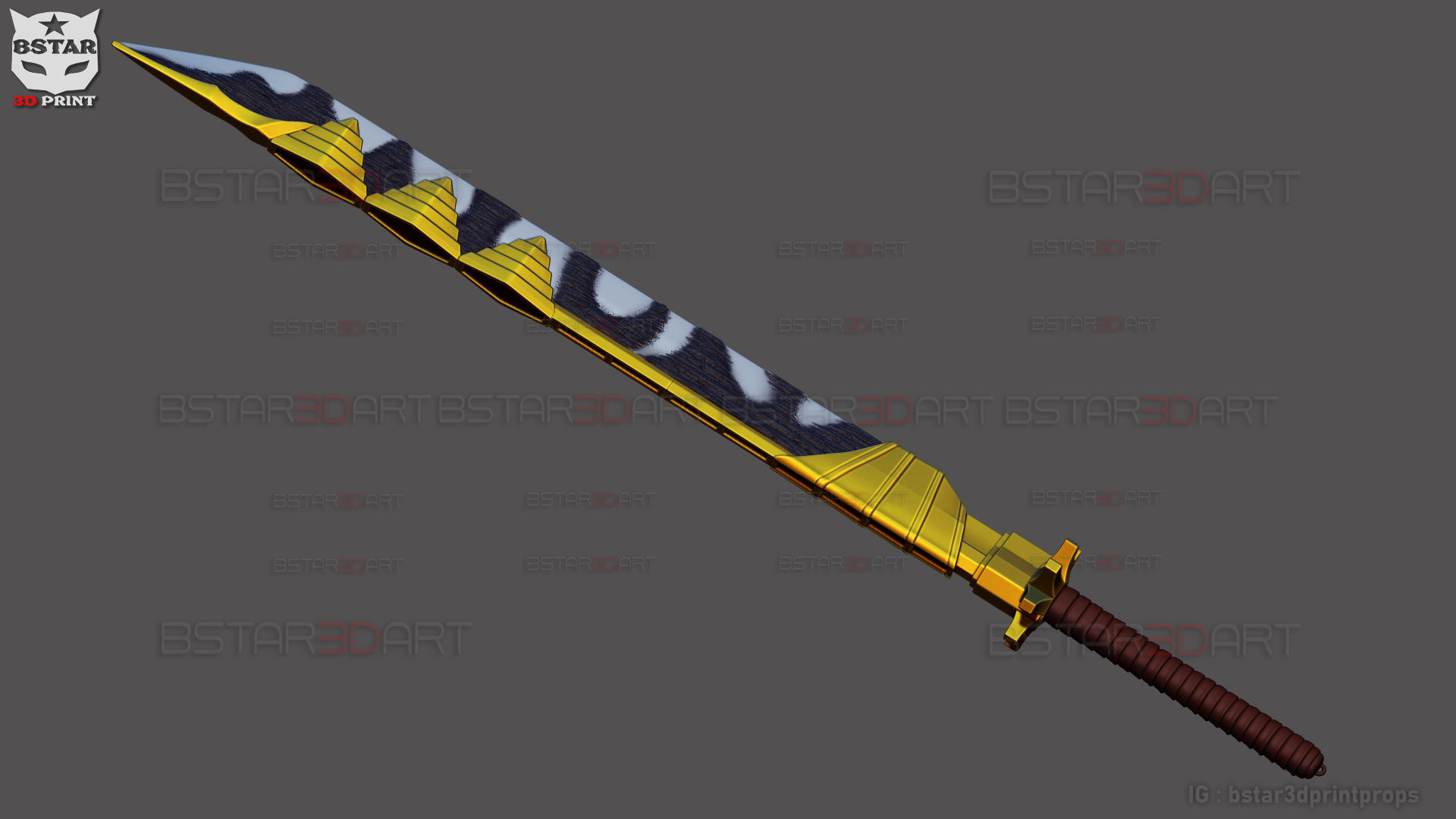 Dragon Bone Sword - Maki Weapon - Jujutsu Kaisen Cosplay 3D model 3D ...