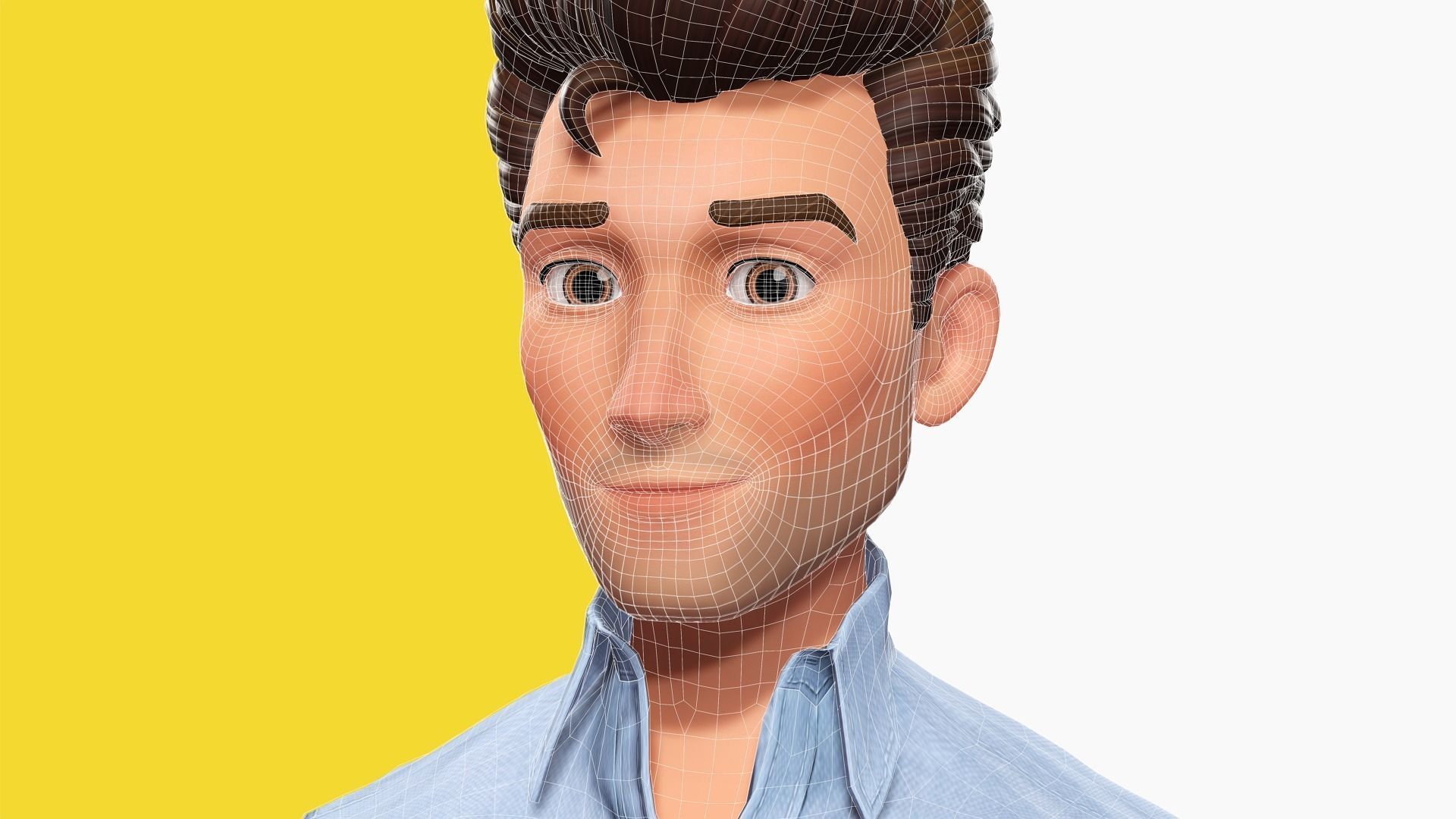 3d Model Classic Cartoon Man Rigged Model Realtime Male 3d Toon Vr Ar