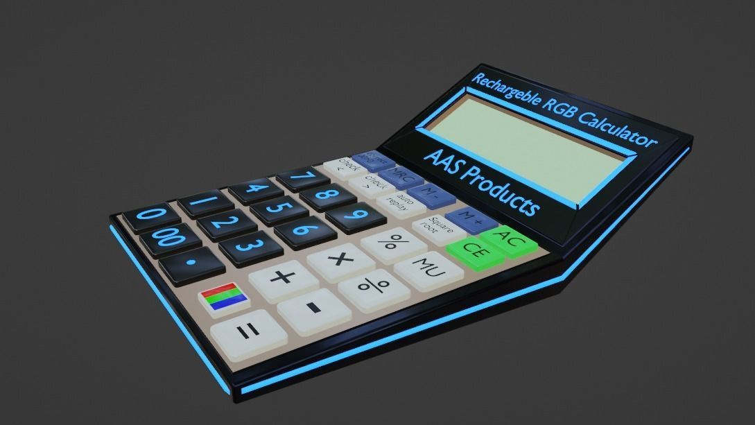 RGB Calculator 3D model animated | CGTrader
