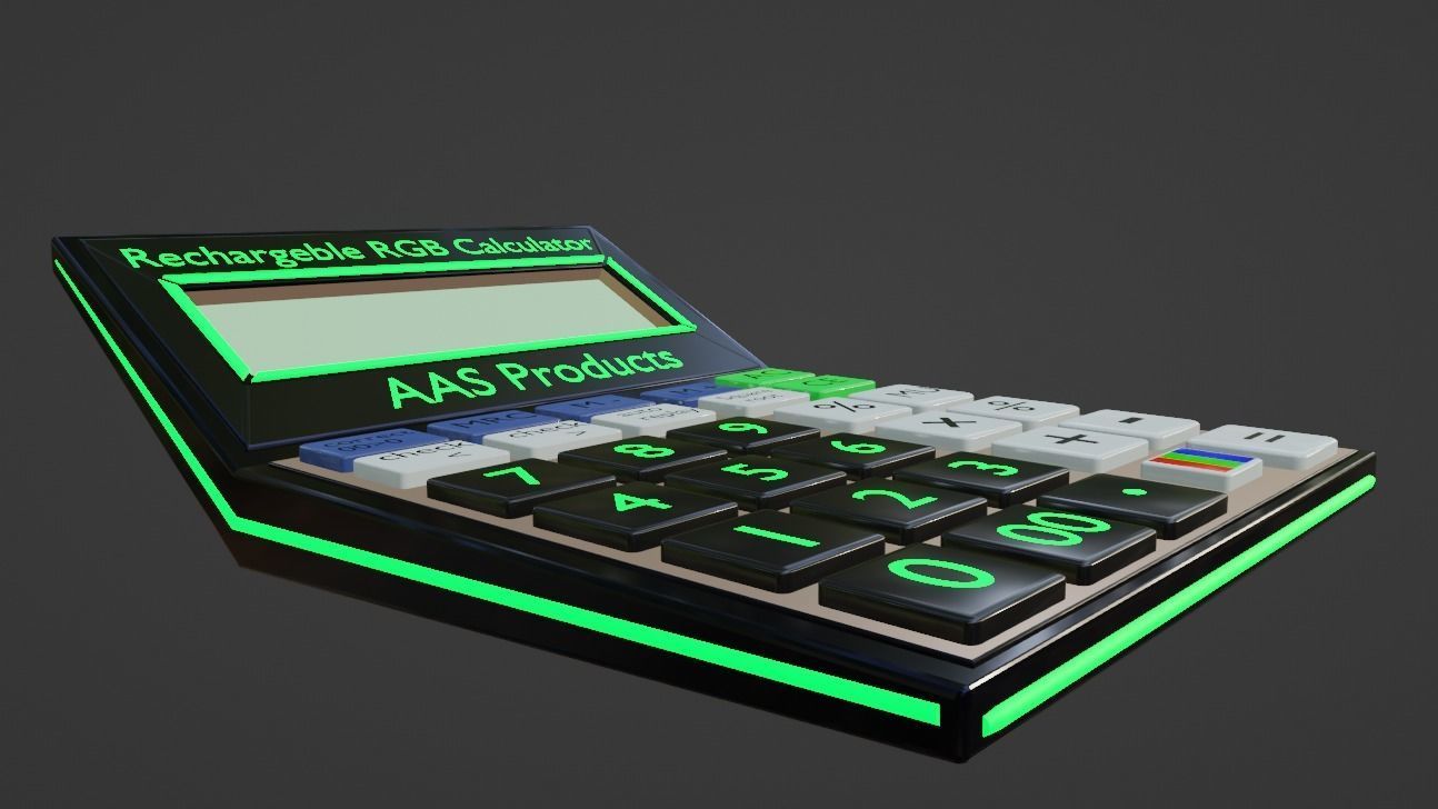 RGB Calculator 3D model animated | CGTrader