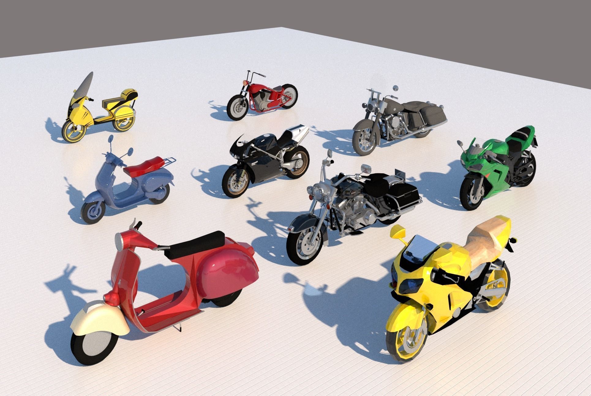 3D model Bikes or motorbikes revit family VR / AR / low-poly | CGTrader