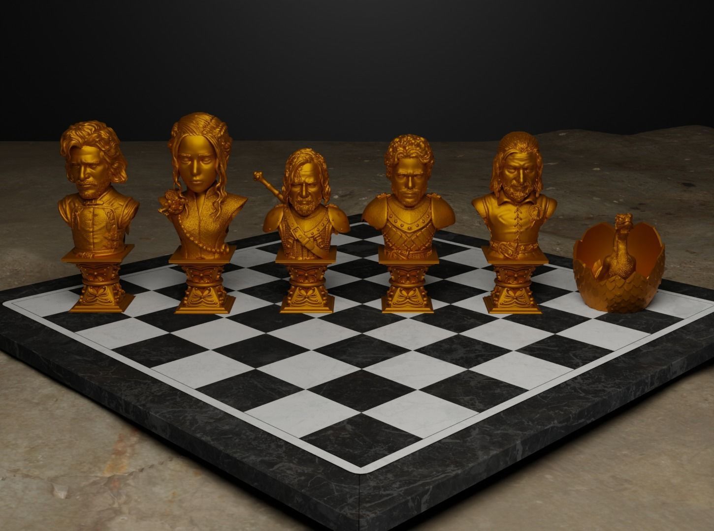 Game Of Thrones Chess Set GOT Character Chess Pieces 3D model 3D ...