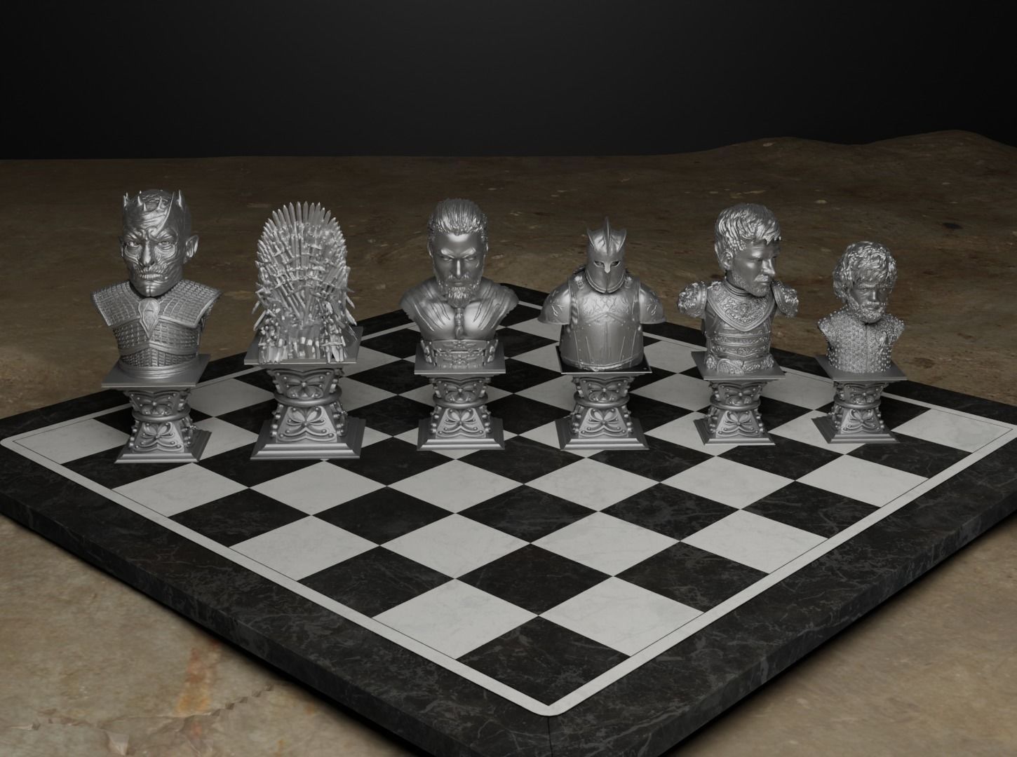 Game Of Thrones Chess Set GOT Character Chess Pieces 3D model 3D ...