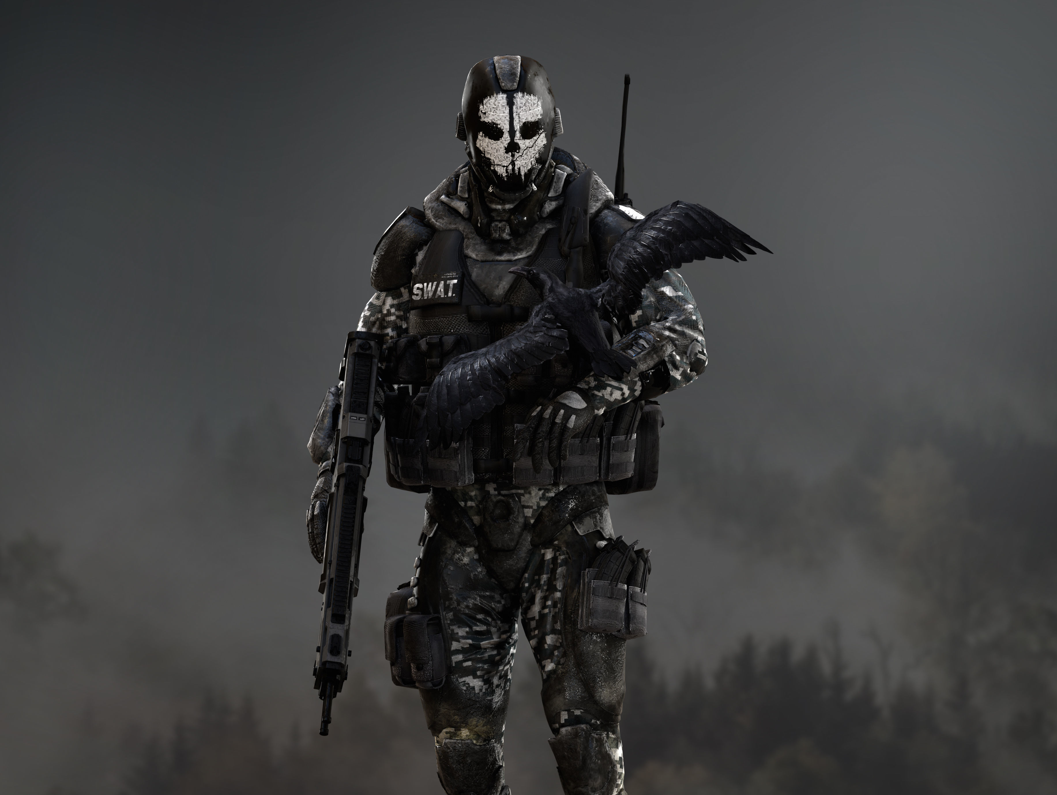 3D model Sci Fi Ghost Soldier VR / AR / low-poly | CGTrader