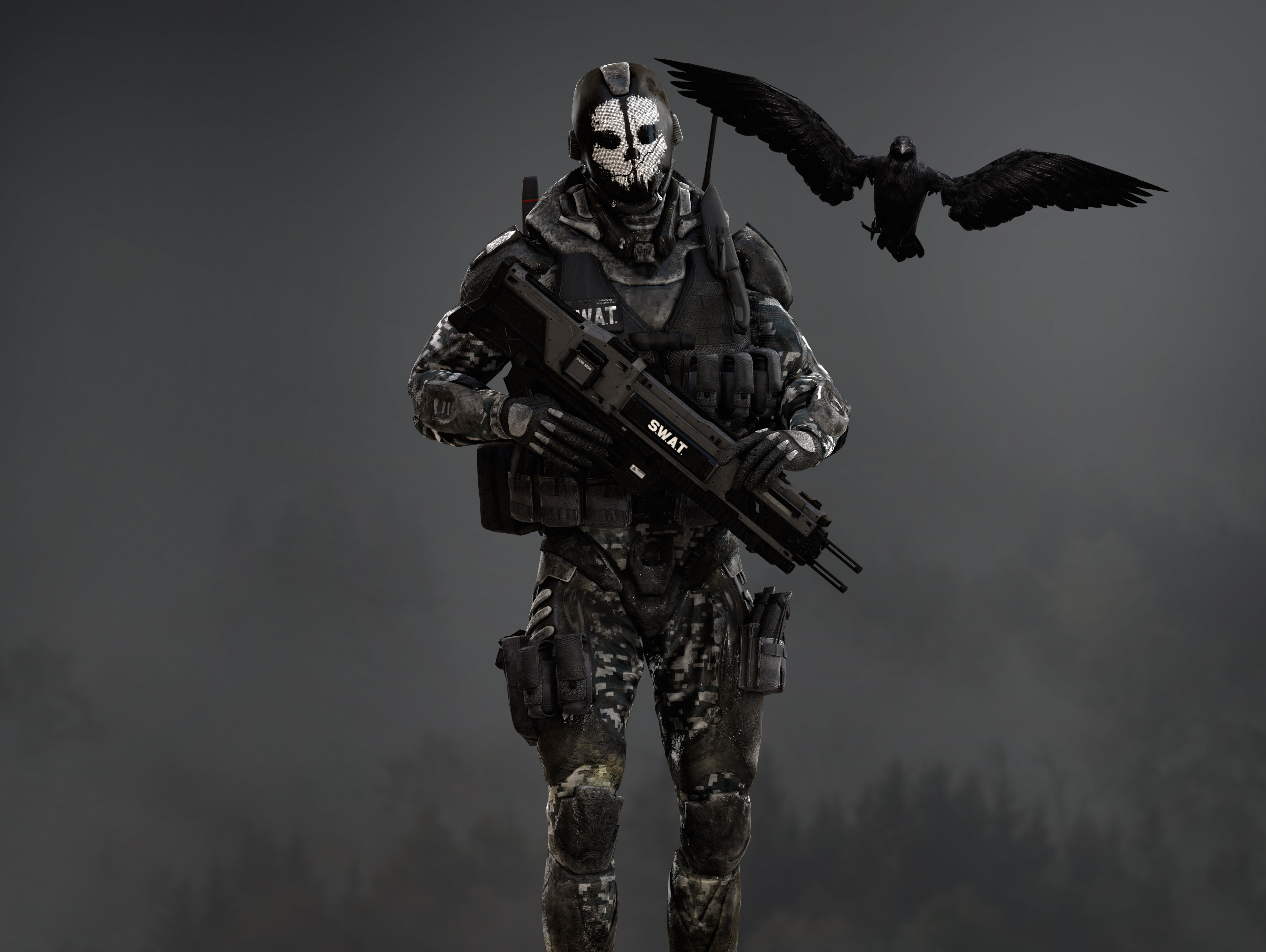 3D model Sci Fi Ghost Soldier VR / AR / low-poly | CGTrader