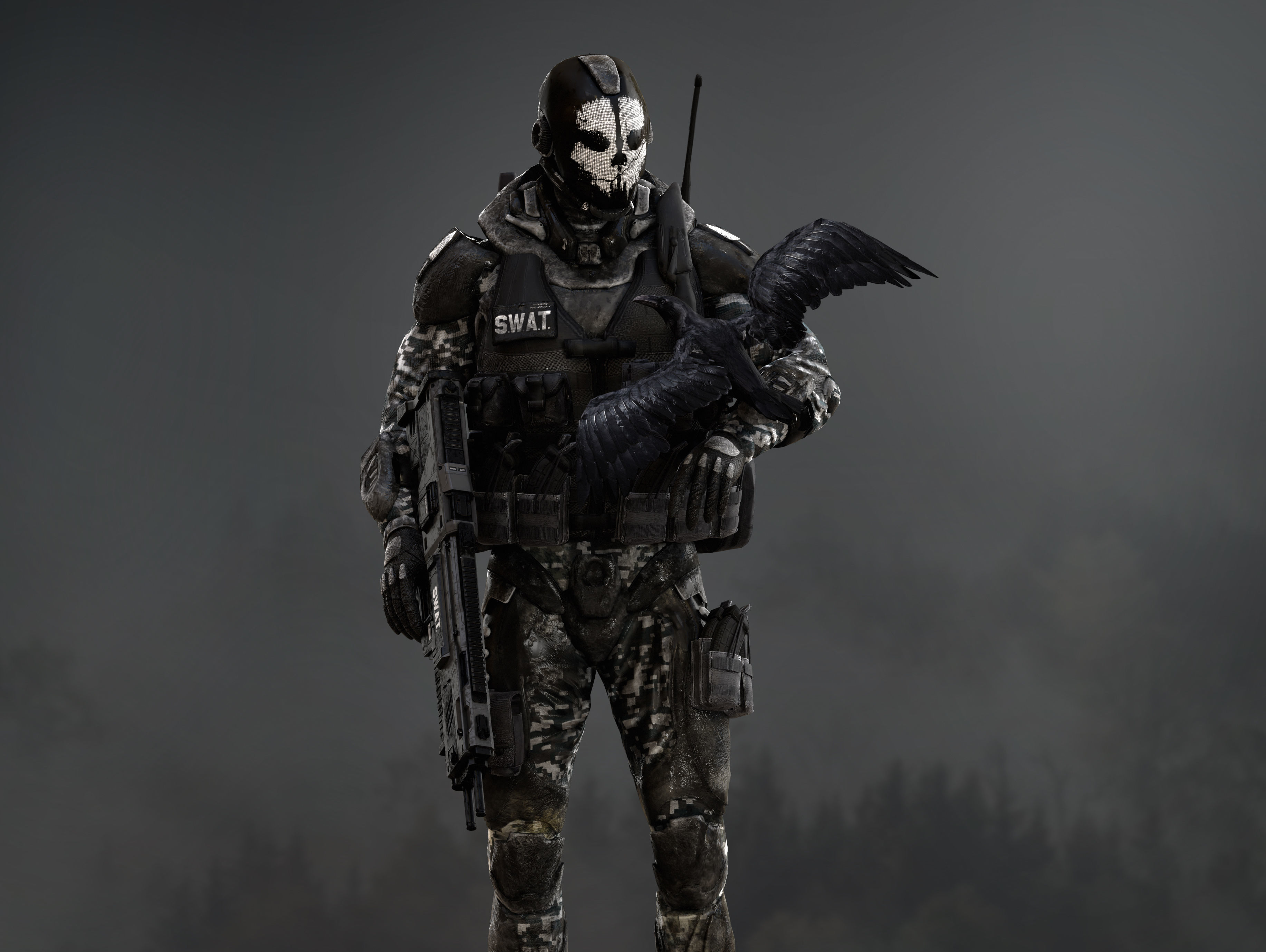 3D model Sci Fi Ghost Soldier VR / AR / low-poly | CGTrader