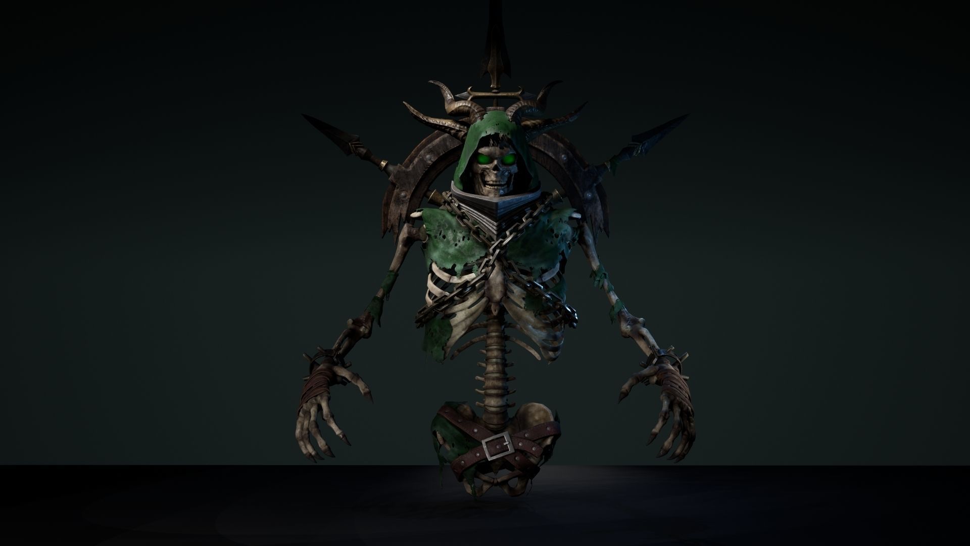 3D model Skeleton Boss VR / AR / low-poly | CGTrader