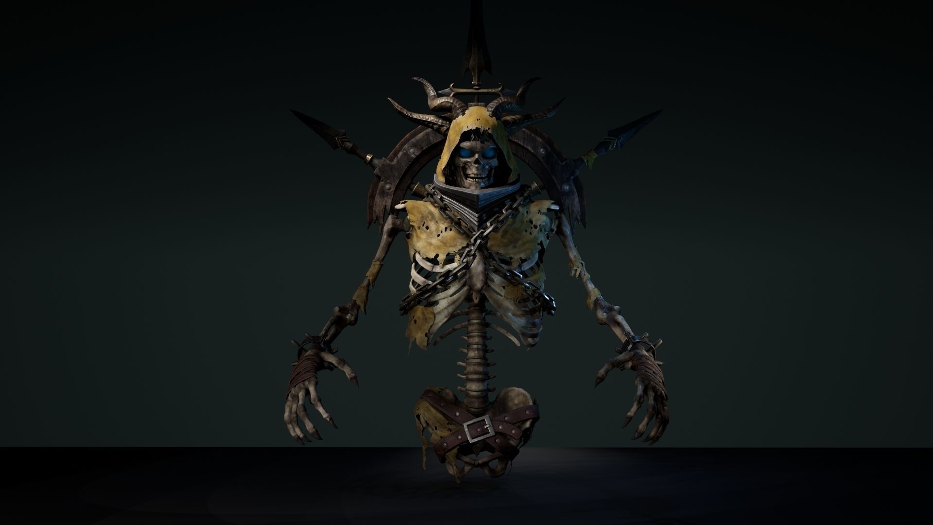 3D model Skeleton Boss VR / AR / low-poly | CGTrader