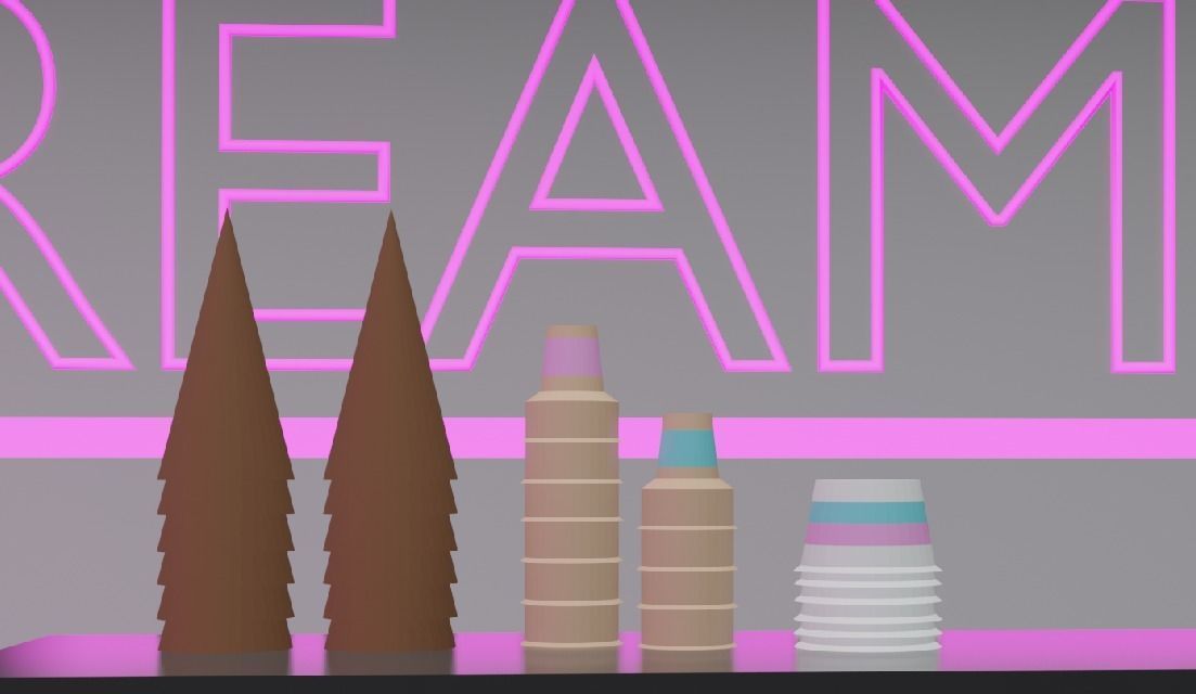 3D model Low-Poly Ice Cream Shop VR / AR / low-poly | CGTrader