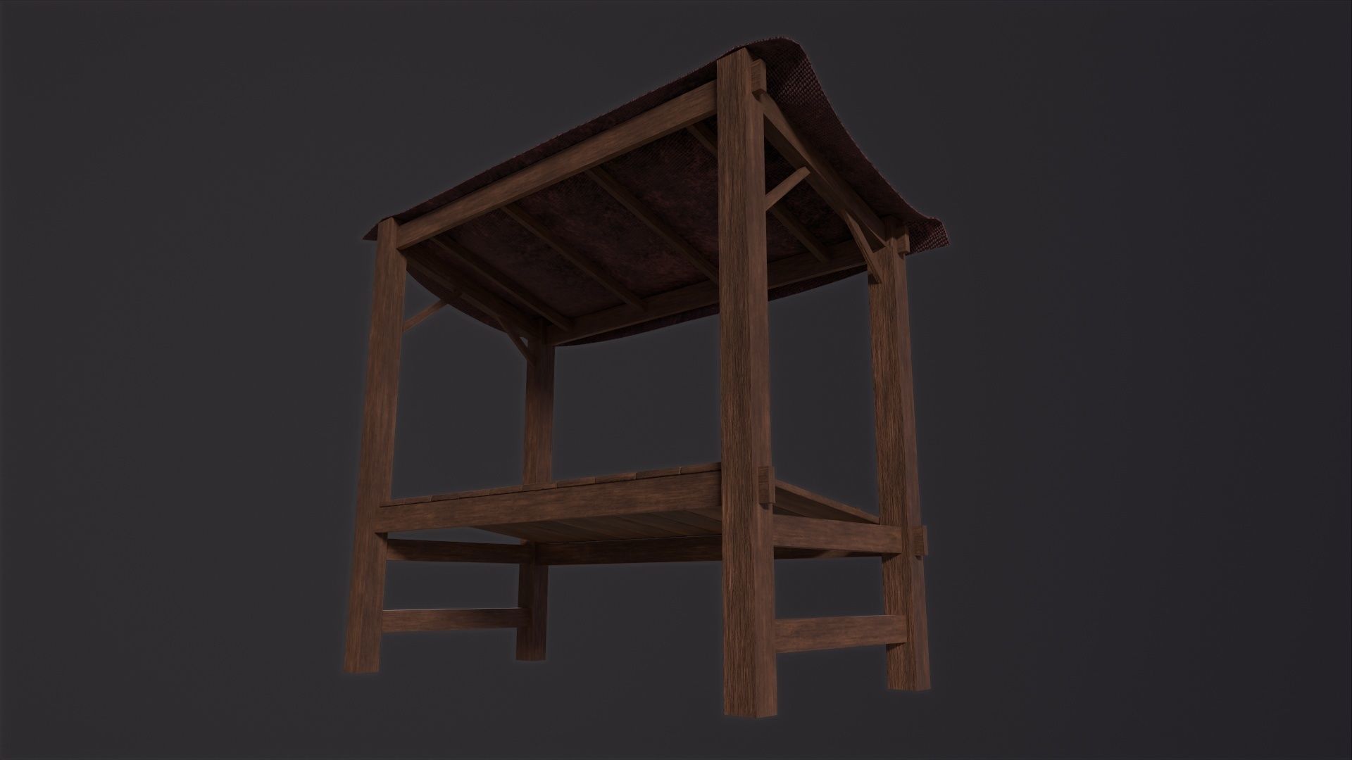 3D model Merchant Stall 3D Model VR / AR / low-poly | CGTrader