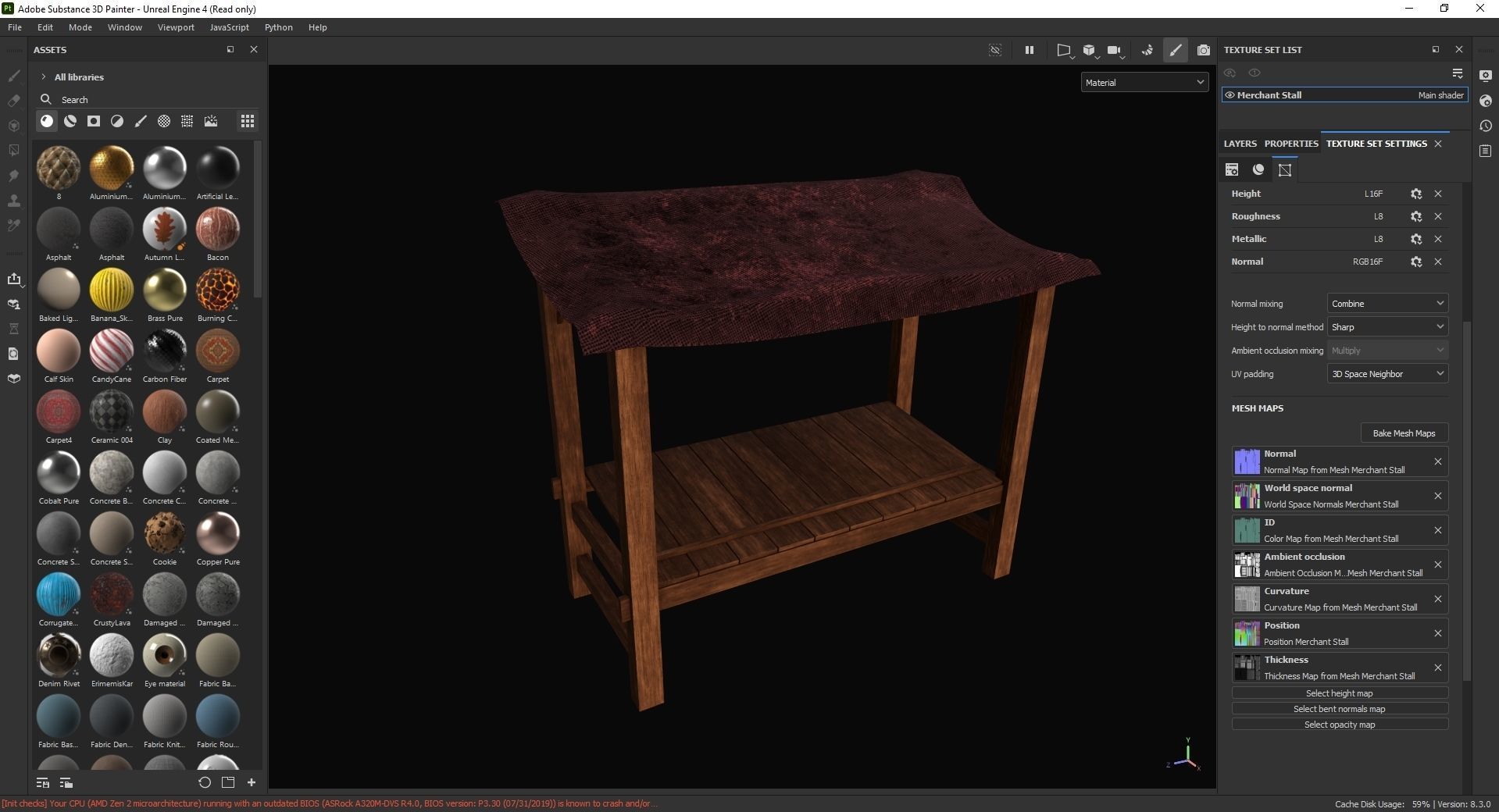 3D model Merchant Stall 3D Model VR / AR / low-poly | CGTrader
