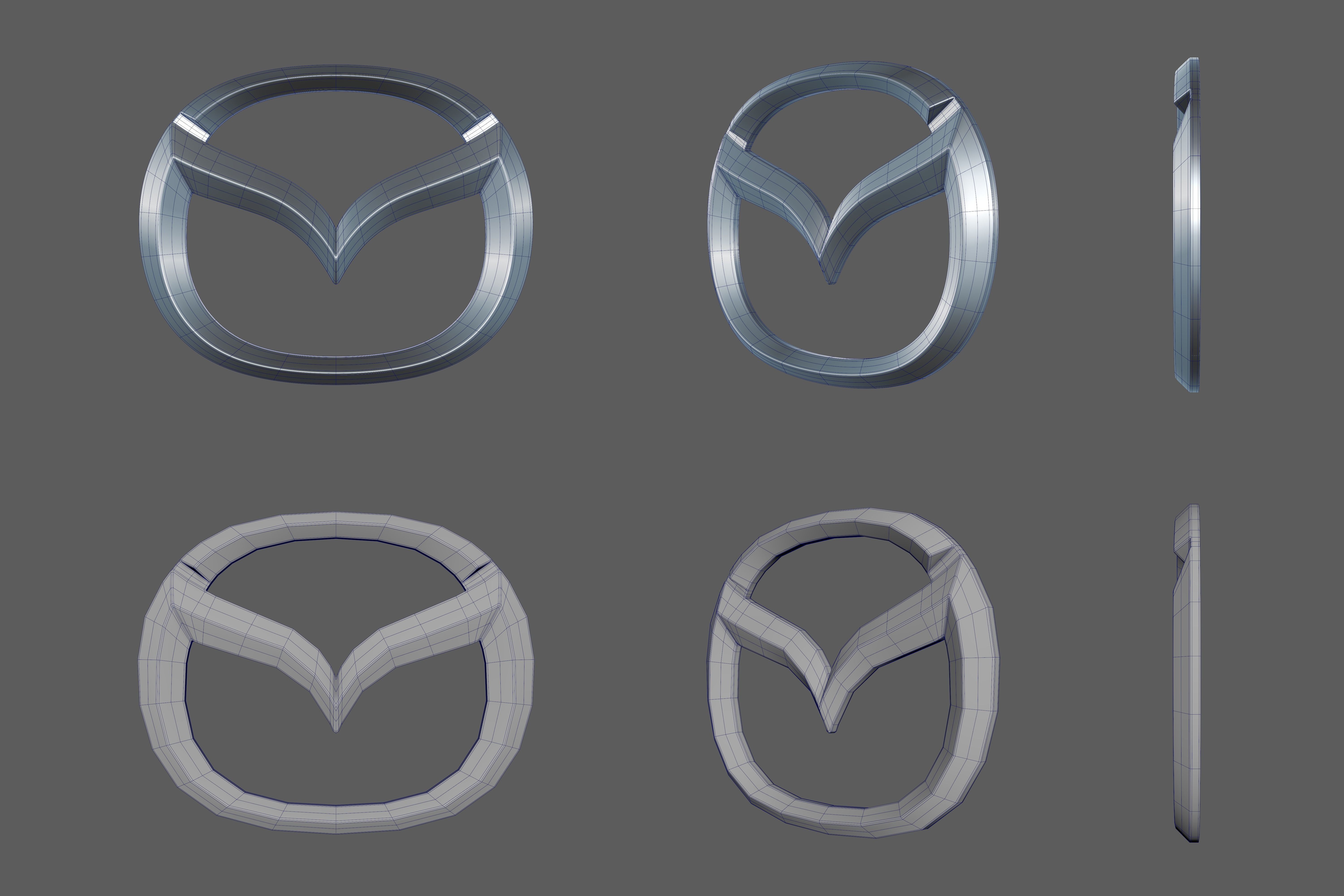 Mazda - Car Logo Emblem Modern free VR / AR / low-poly 3D model | CGTrader