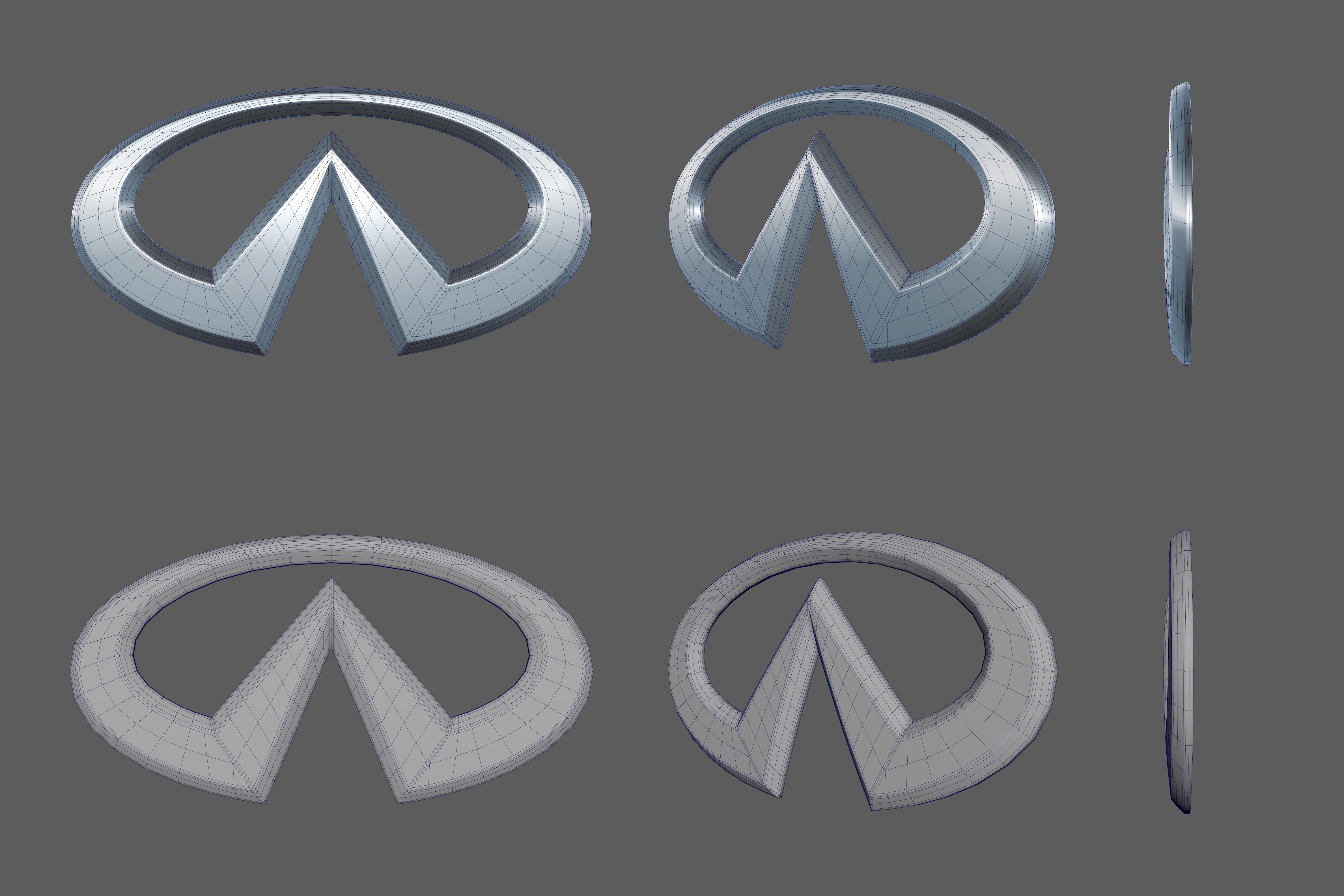 Infiniti - Car Logo Emblem Modern free VR / AR / low-poly 3D model ...