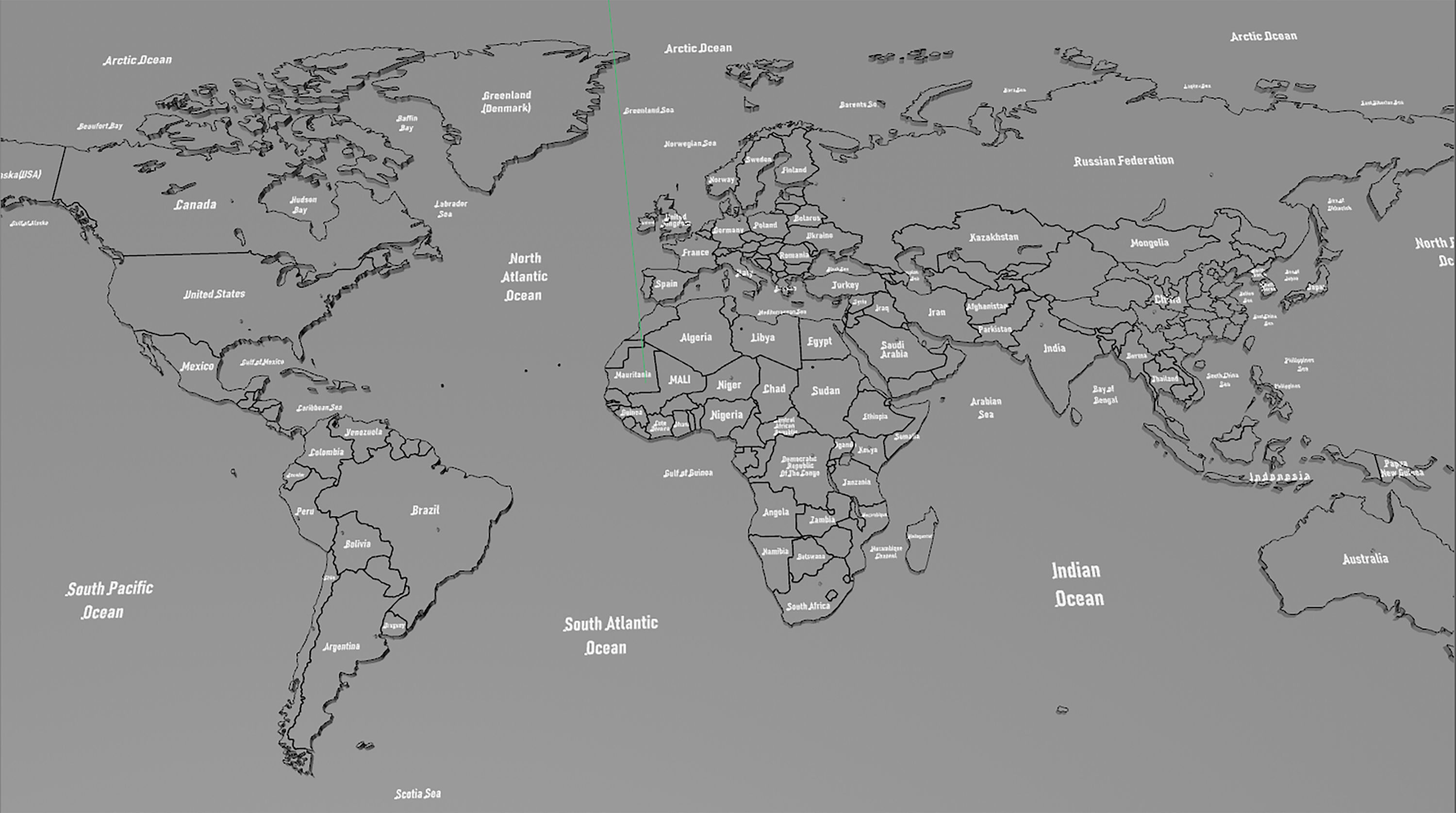 Tech Globalization World Map 3D model | CGTrader