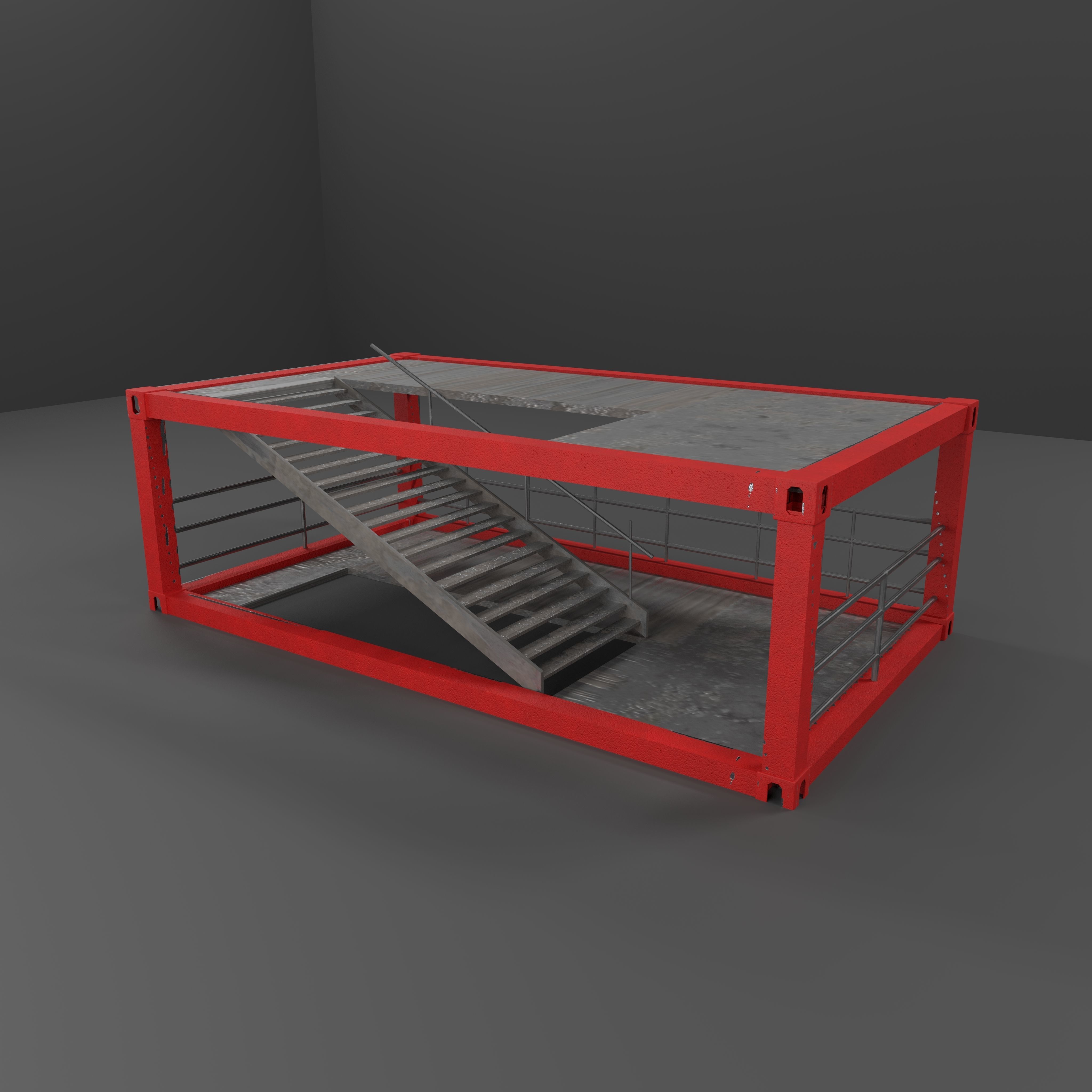 3D model stairs VR / AR / low-poly | CGTrader