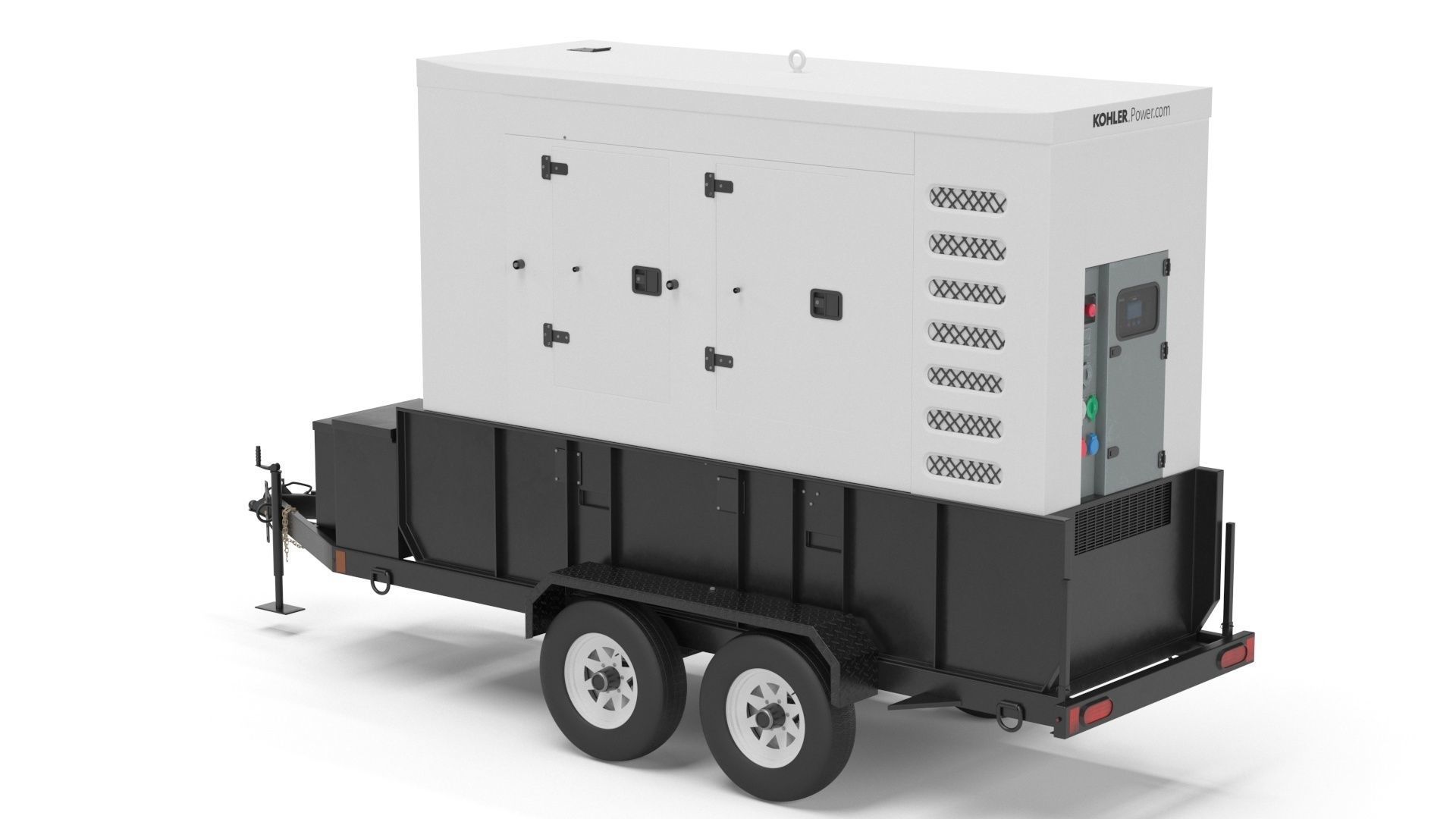 Kohler Big Industrial Mobile Diesel Generators Double 3D model | CGTrader