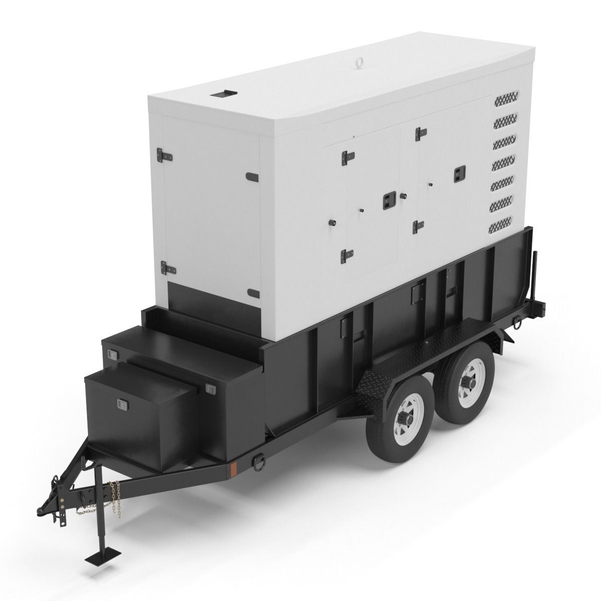 Kohler Big Industrial Mobile Diesel Generators Double 3D model | CGTrader
