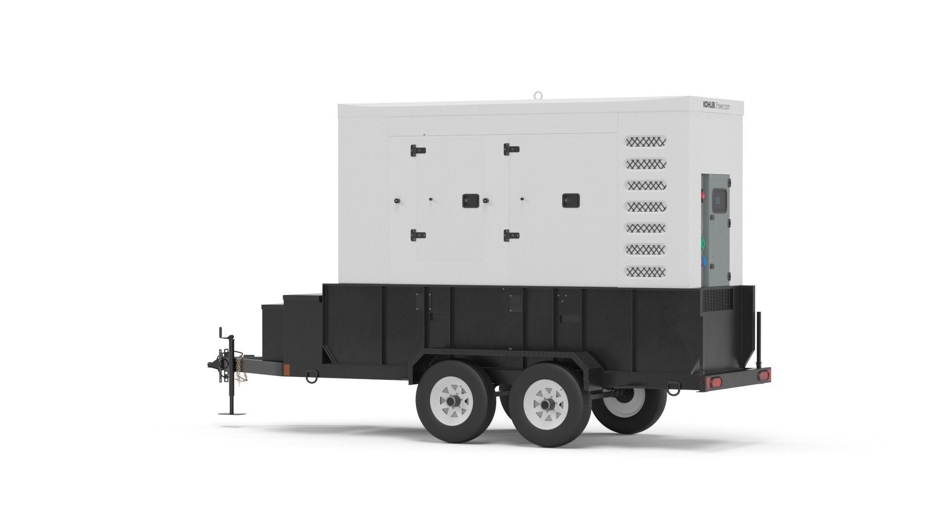 Kohler Big Industrial Mobile Diesel Generators Double 3D model | CGTrader