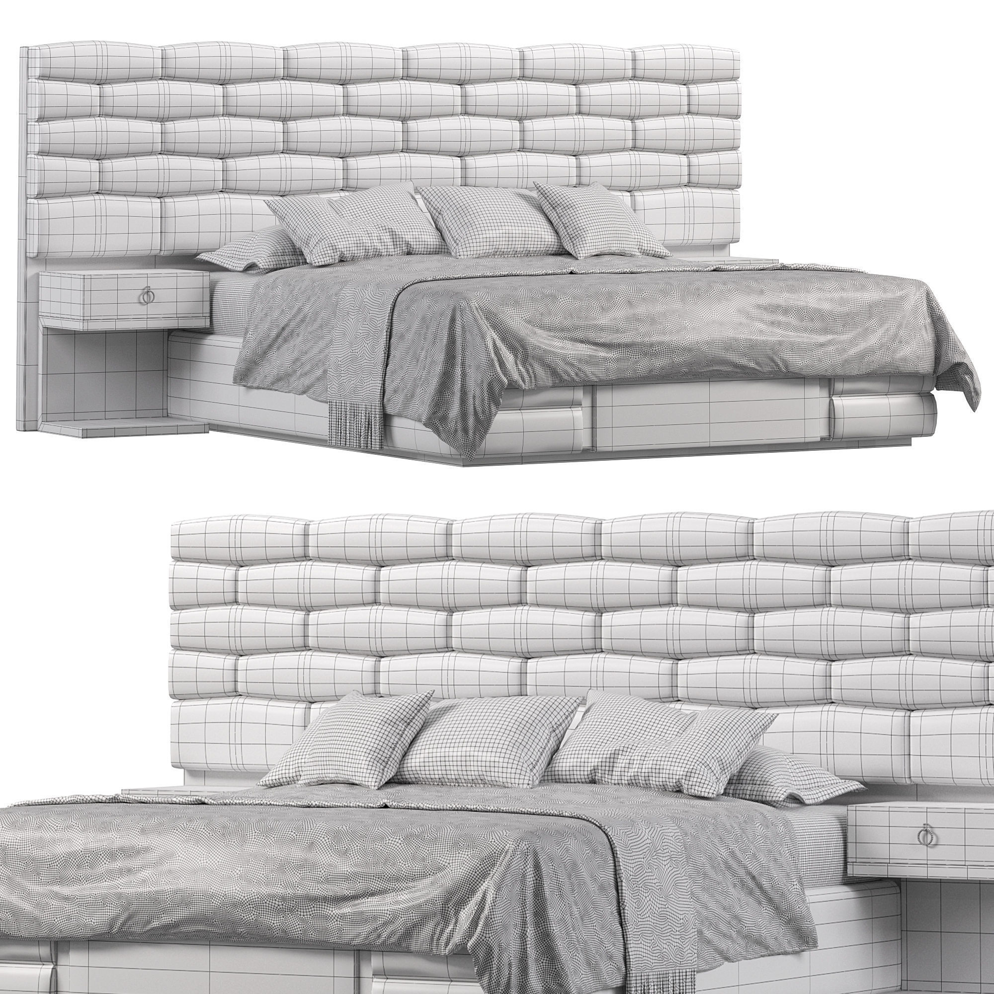 Double Bed By Franco Furniture 3D model | CGTrader