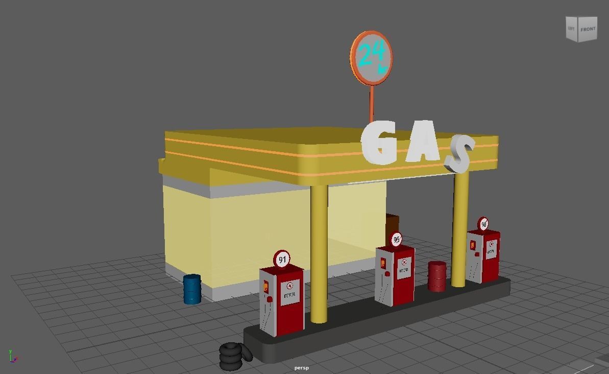 Gas Station free 3D model | CGTrader
