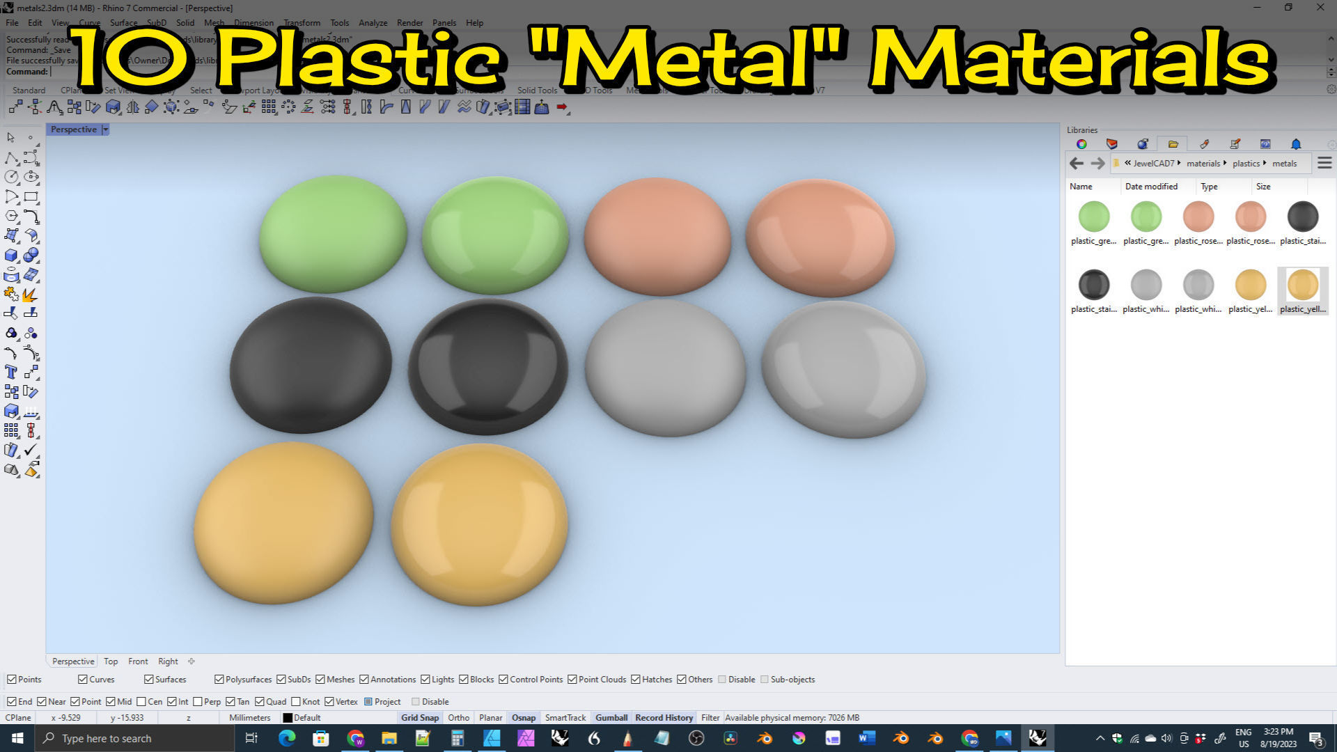 Jewelry Material Library for Rhino Texture | CGTrader