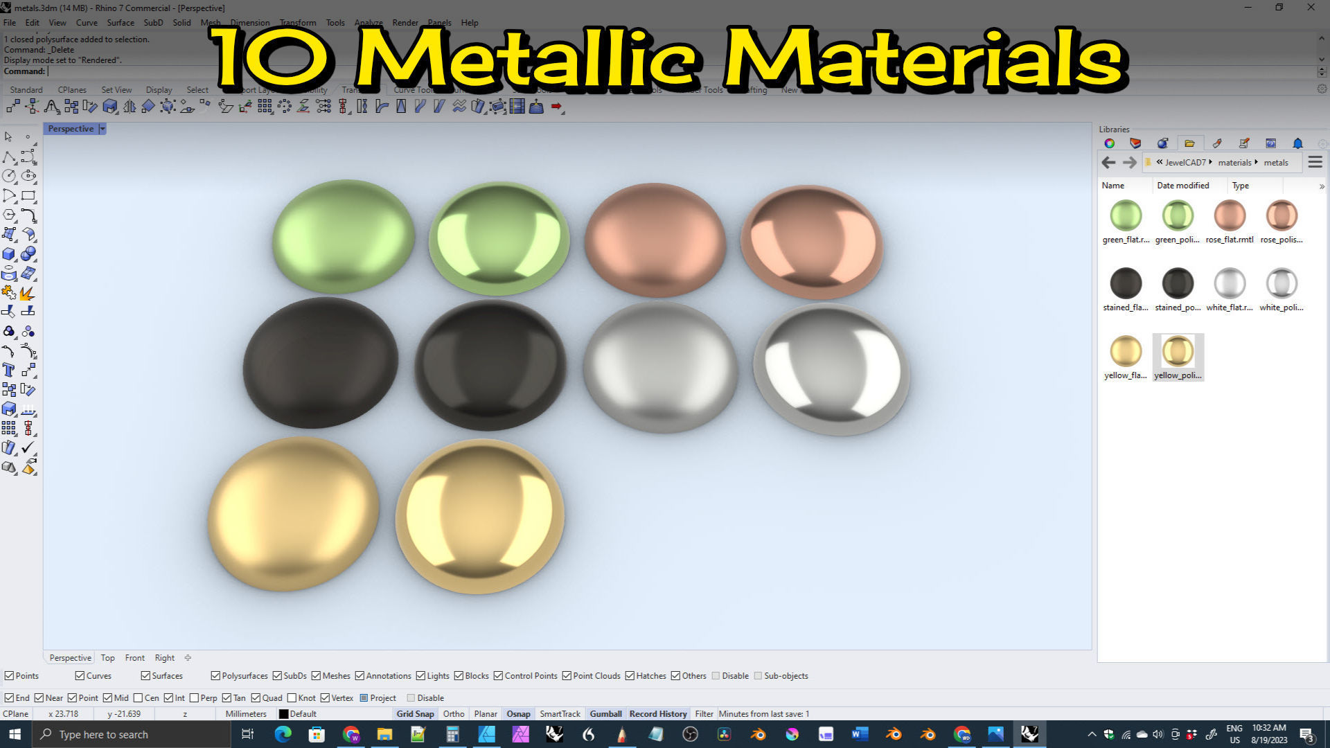 Jewelry Material Library for Rhino Texture | CGTrader